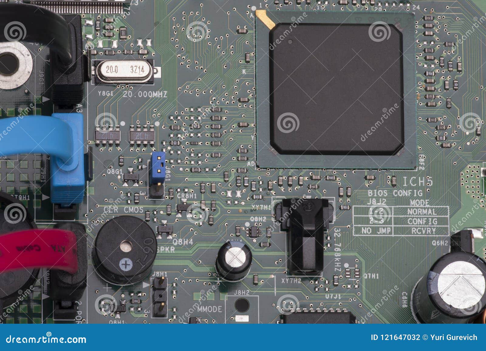 Circuit Board. Electronic Computer Hardware Technology. Motherboard ...