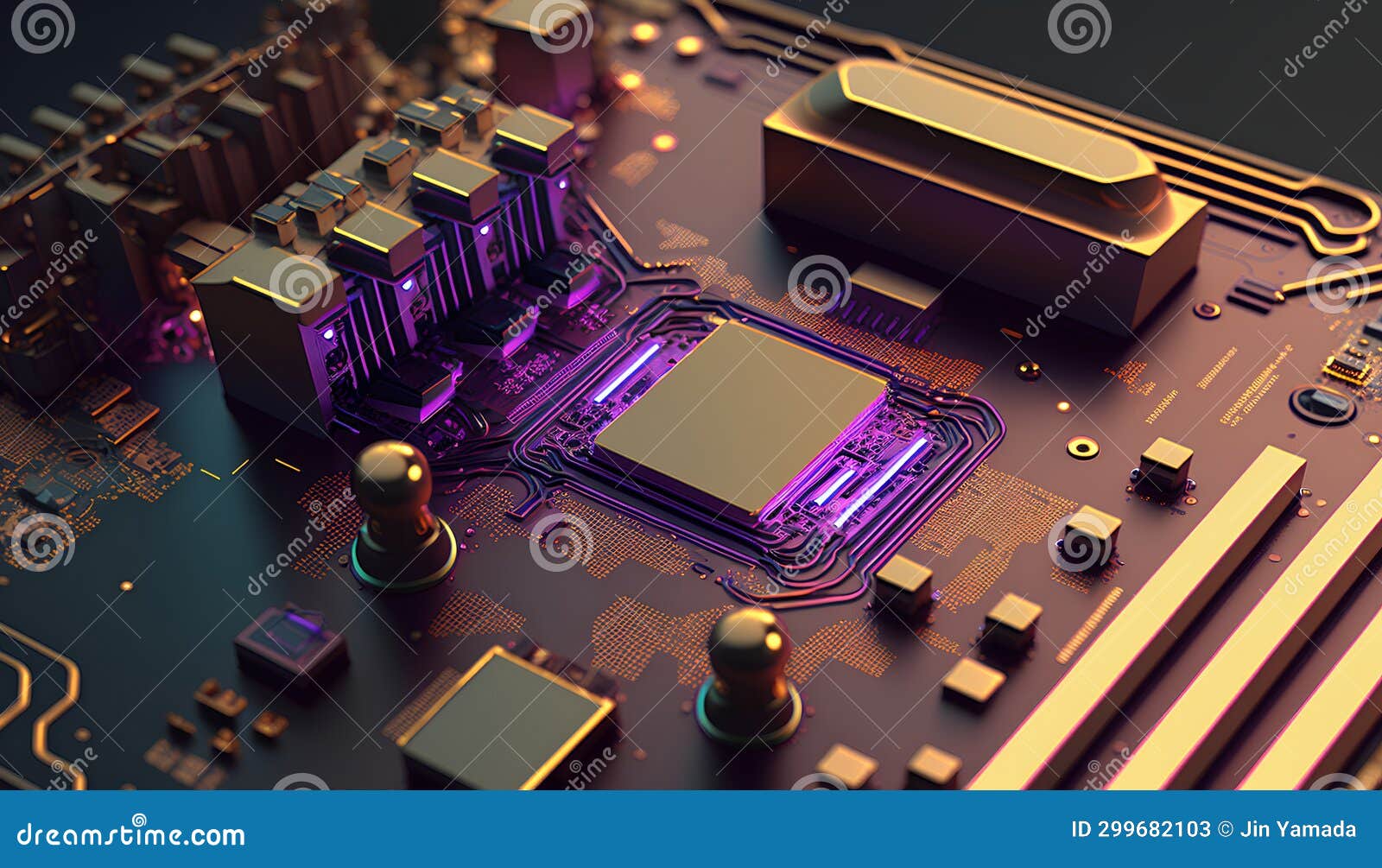 Circuit Board. Electronic Computer Hardware Technology. Motherboard ...