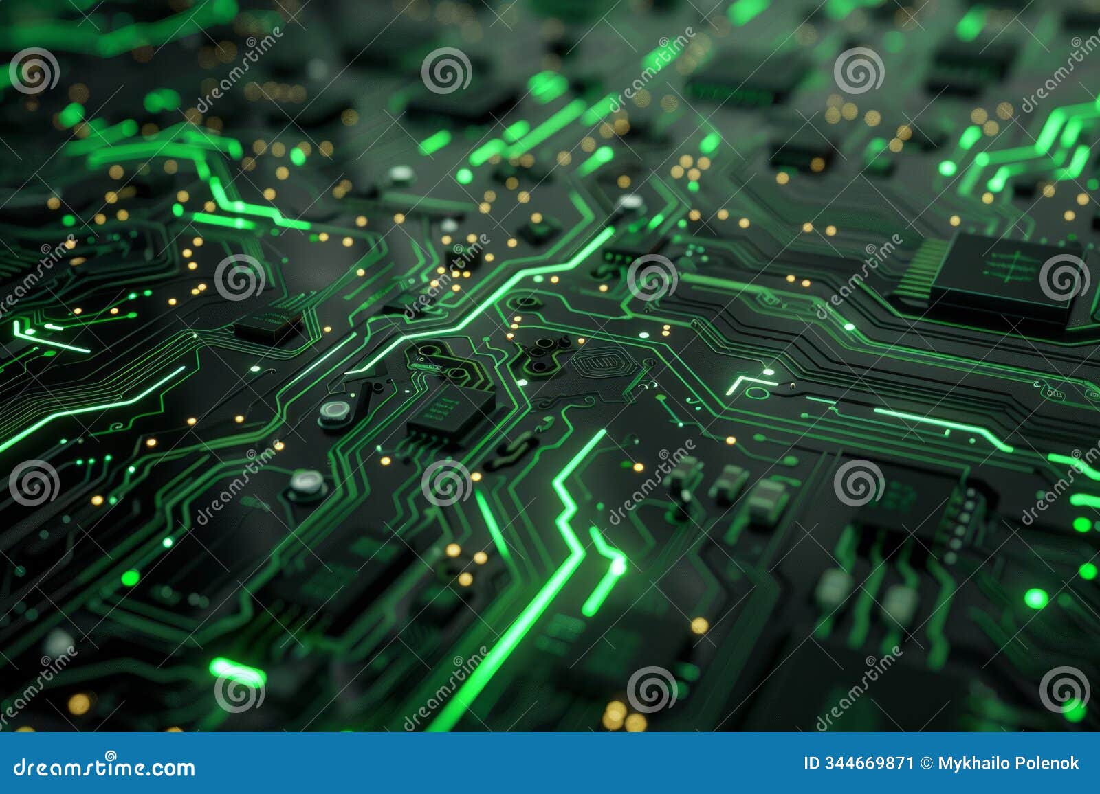 Circuit Board. Electronic Computer Hardware Technology. Motherboard ...