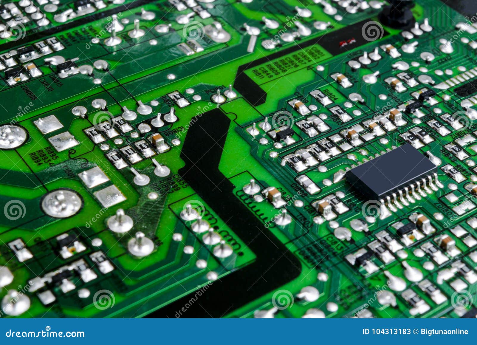 Circuit Board. Electronic Computer Hardware Technology. Motherboard ...