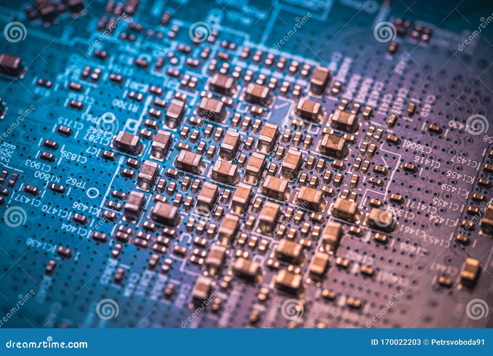 Circuit Board. Electronic Computer Hardware Technology. Motherboard ...