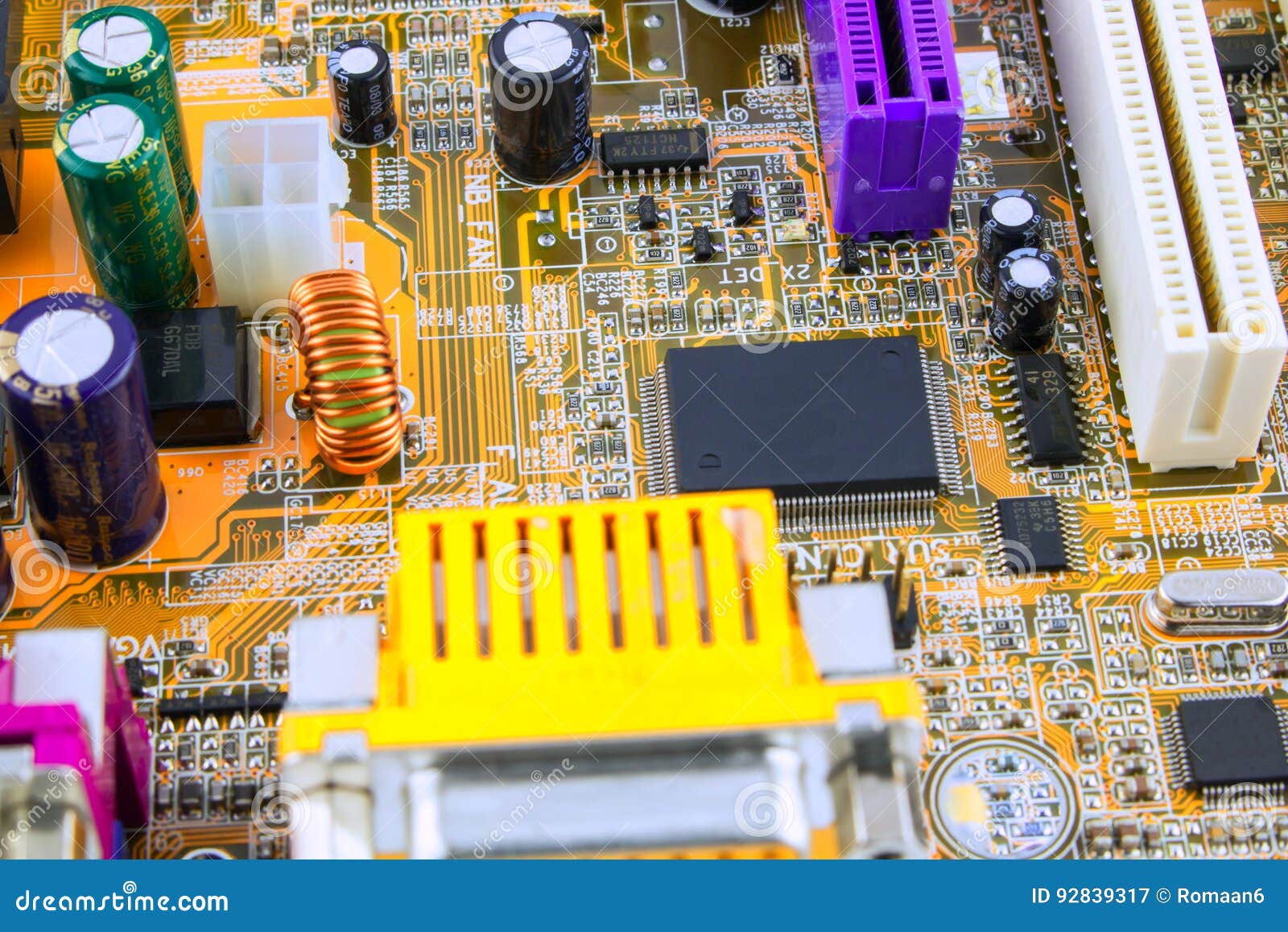 Circuit Board. Electronic Computer Hardware Technology. Motherboard ...