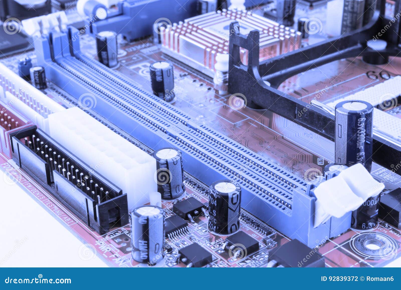 Digital Chip-set Motherboard With Processor Chip Royalty-Free Stock ...