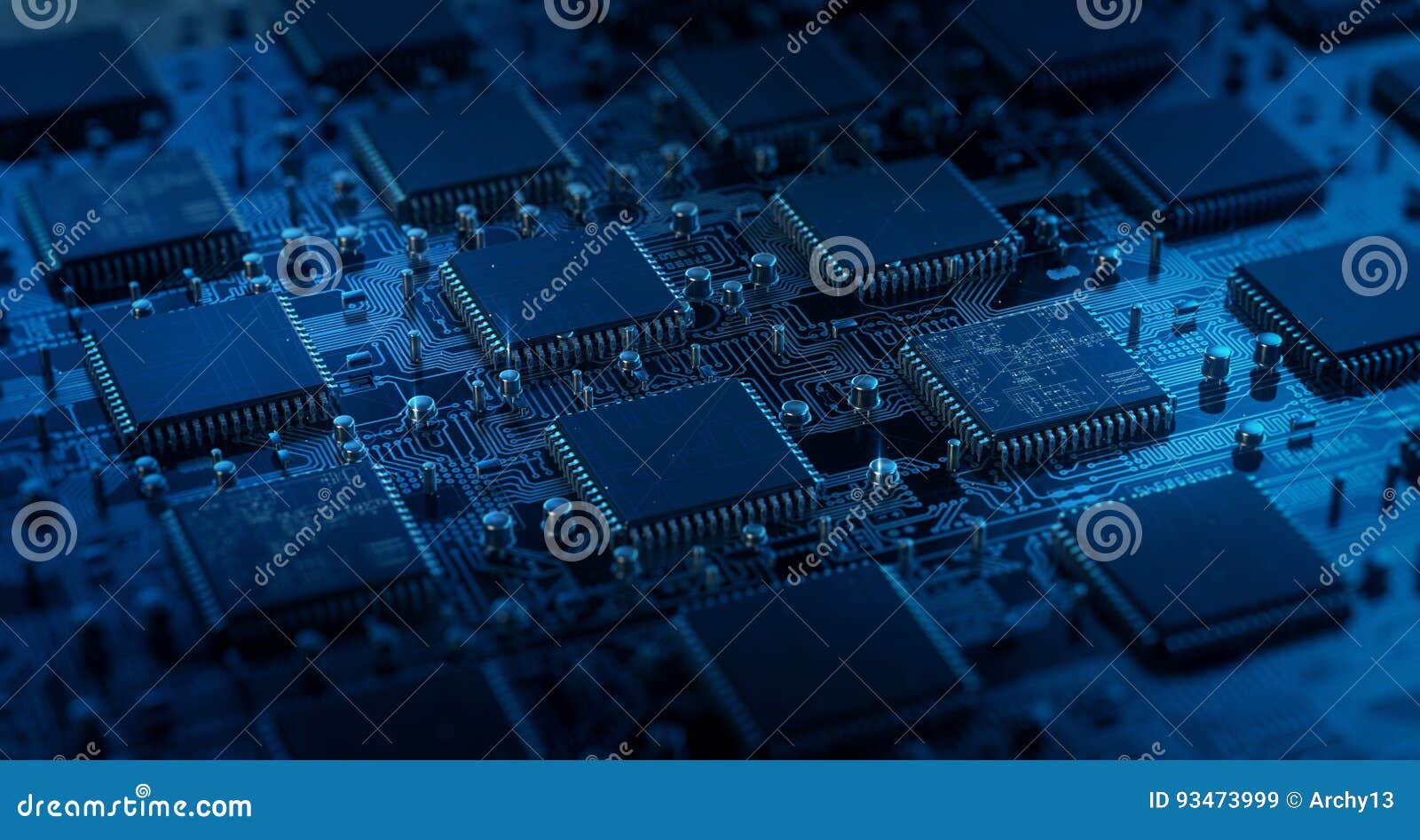 Circuit Board. Electronic Computer Hardware Technology. Motherboard ...