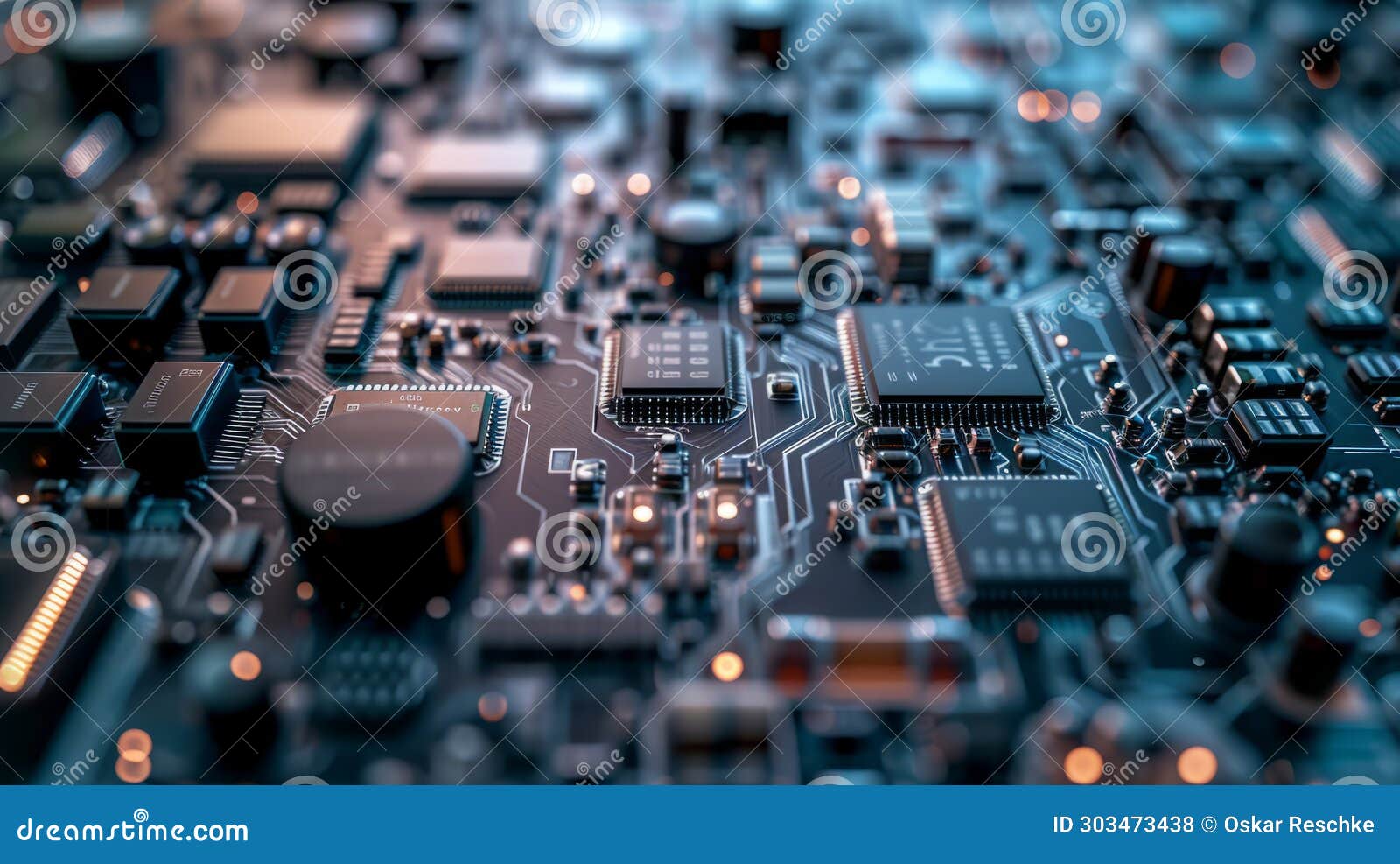 Circuit Board. Electronic Computer Technology. Motherboard Digital Chip ...