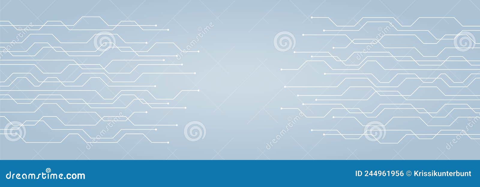 Circuit Board Electronics Digital Technology Banner Blue Stock Vector ...