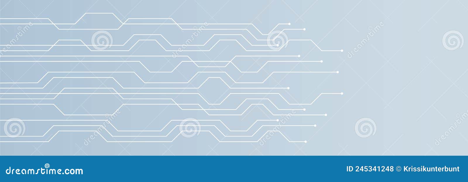 Circuit Board Electronics Digital Technology Banner Blue Stock Vector ...