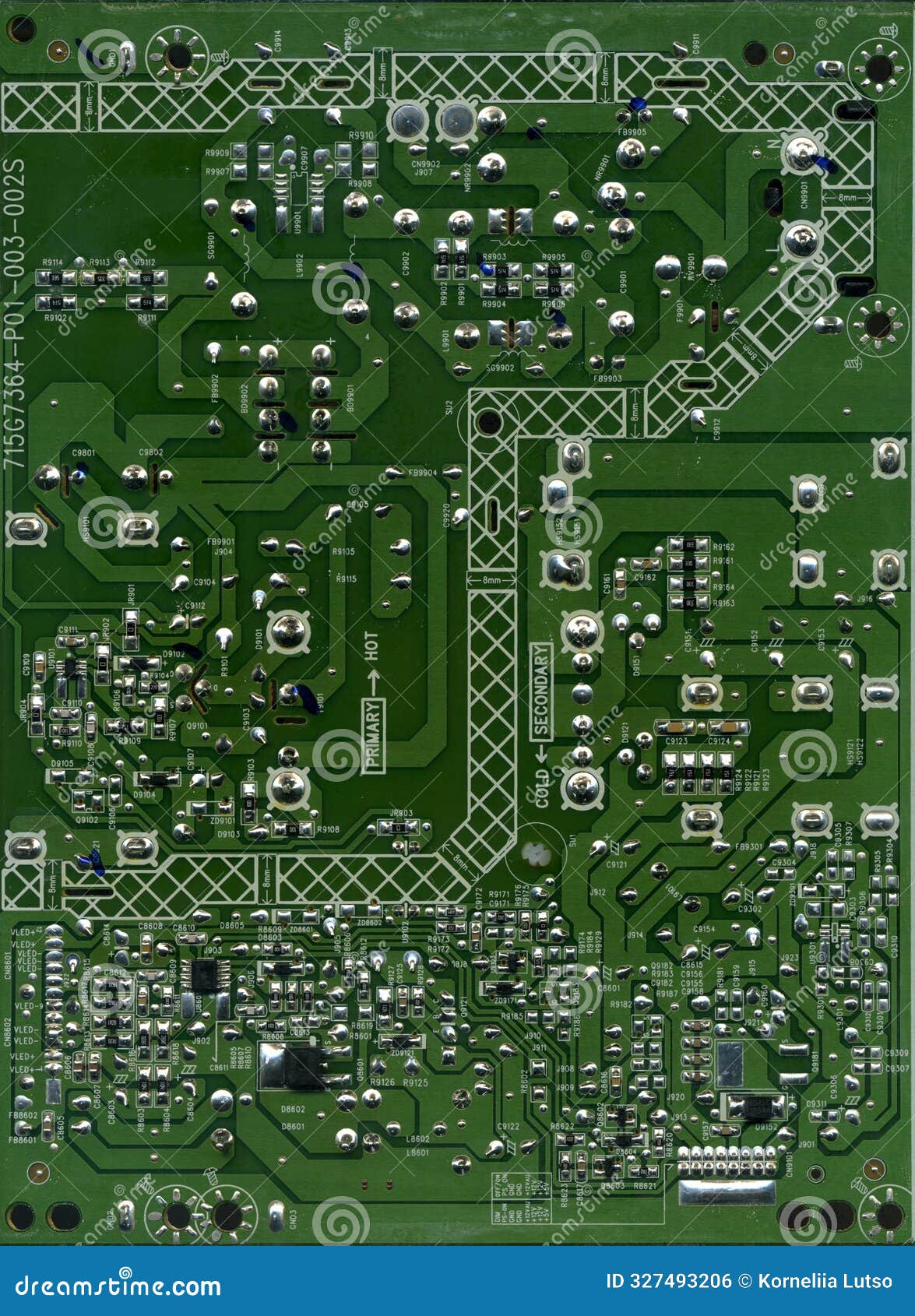 Circuit Board with Electrons. Motherboard. Electronic Circuit Board ...