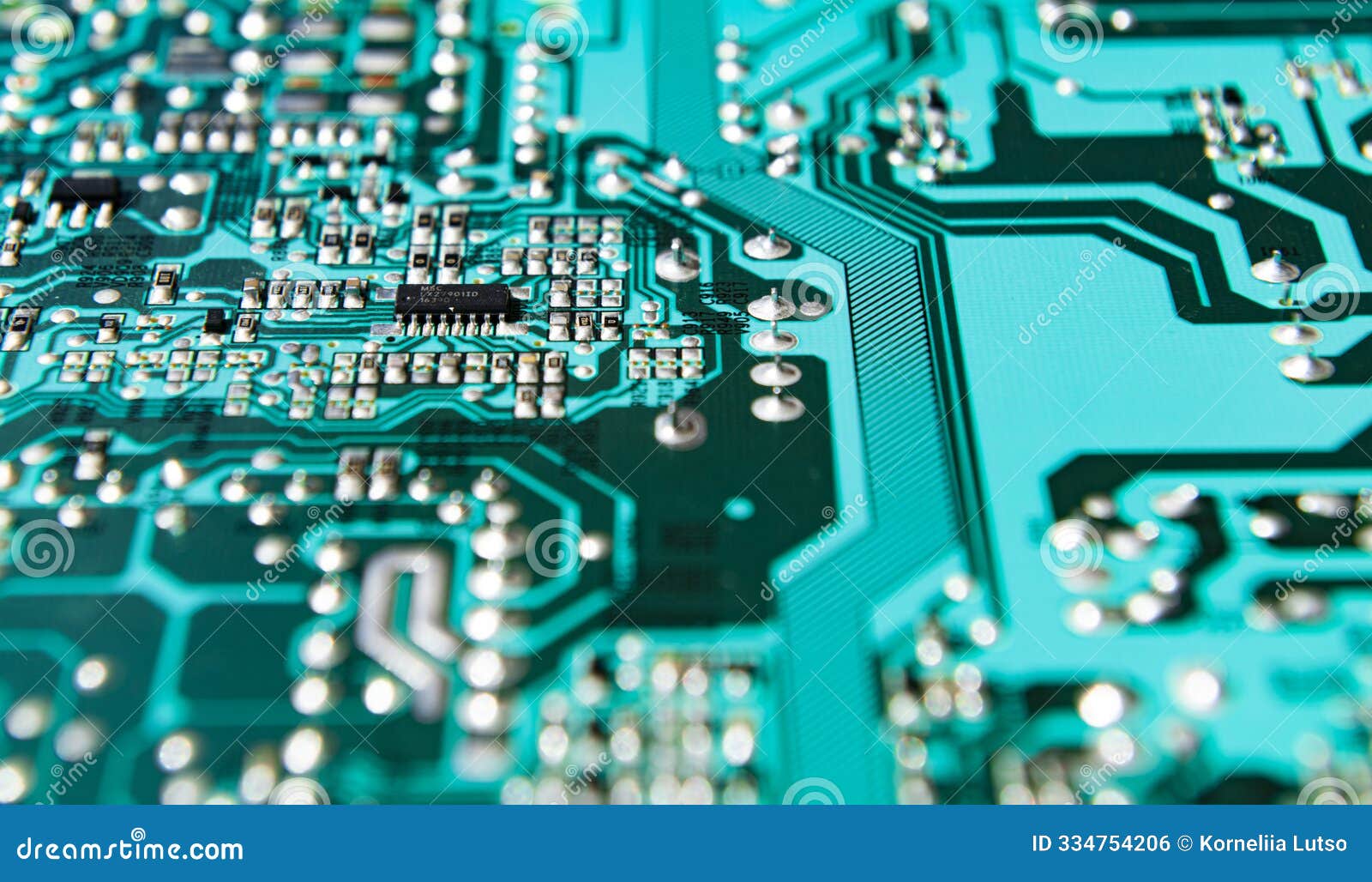 Circuit Board with Electrons. Tech Service. Motherboard. Electronic ...