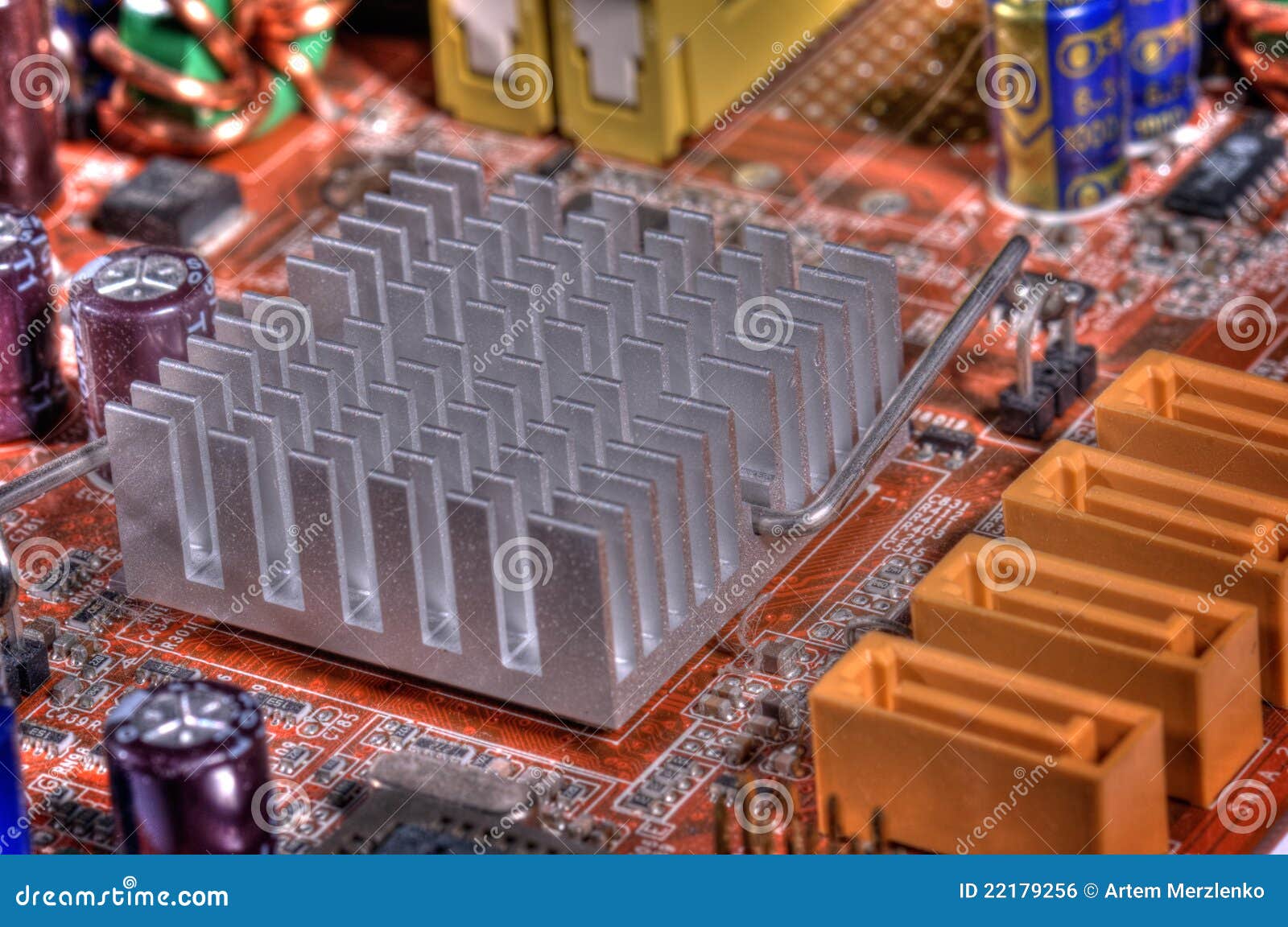 Circuit board elements stock photo. Image of videocard - 22179256