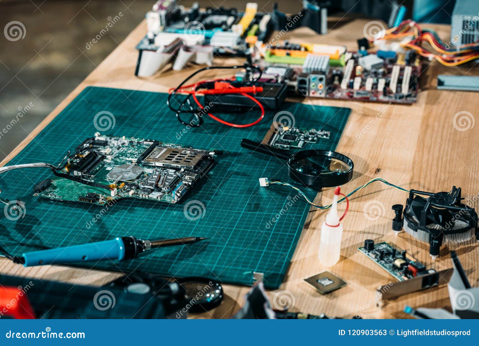 Circuit Board and Engineering Equipment Stock Image - Image of ...