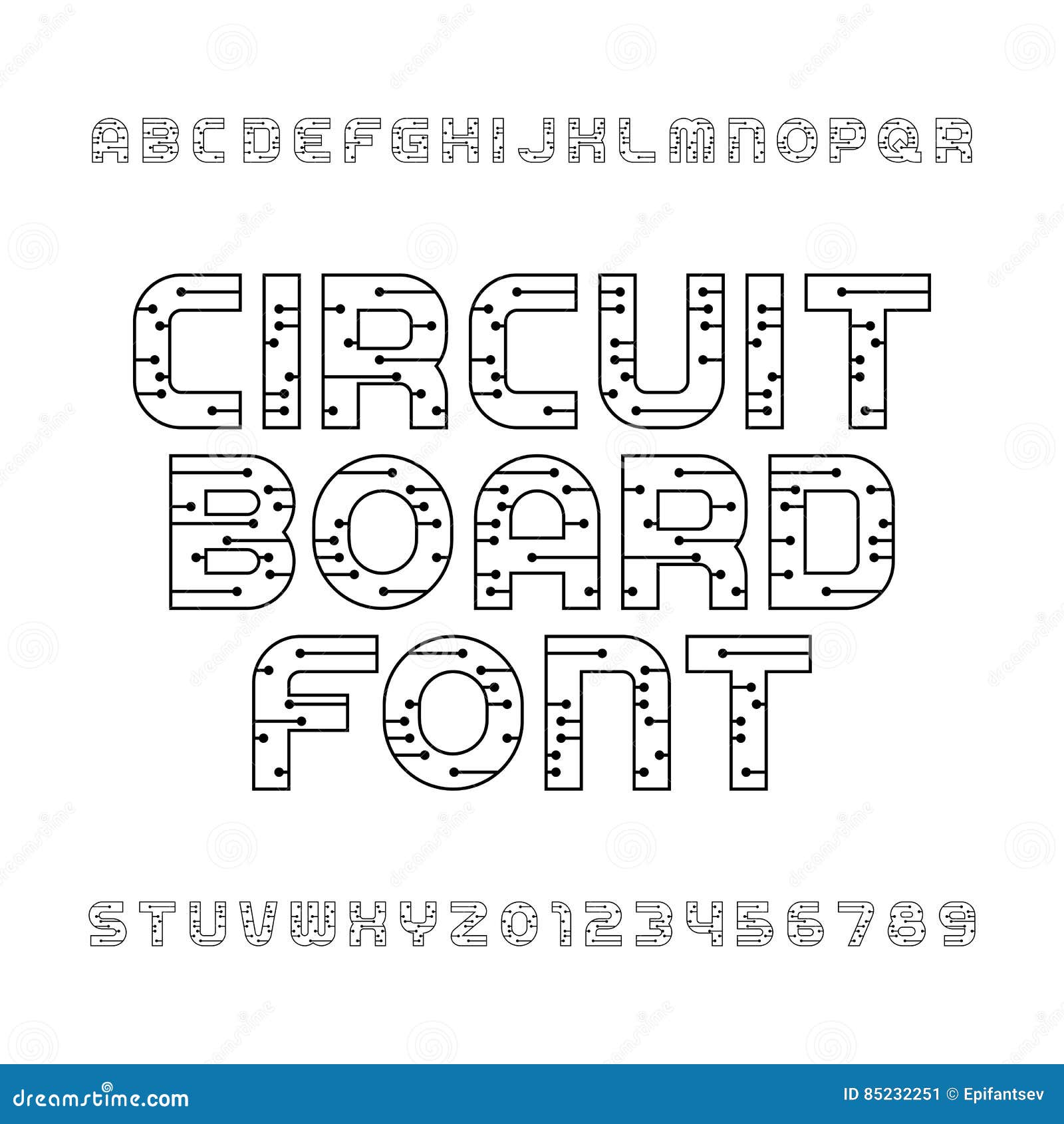 Circuit Board Font. Vector Alphabet. | CartoonDealer.com #85232251 Circuit Board Font. Vector Alphabet. | CartoonDealer.com #85232251