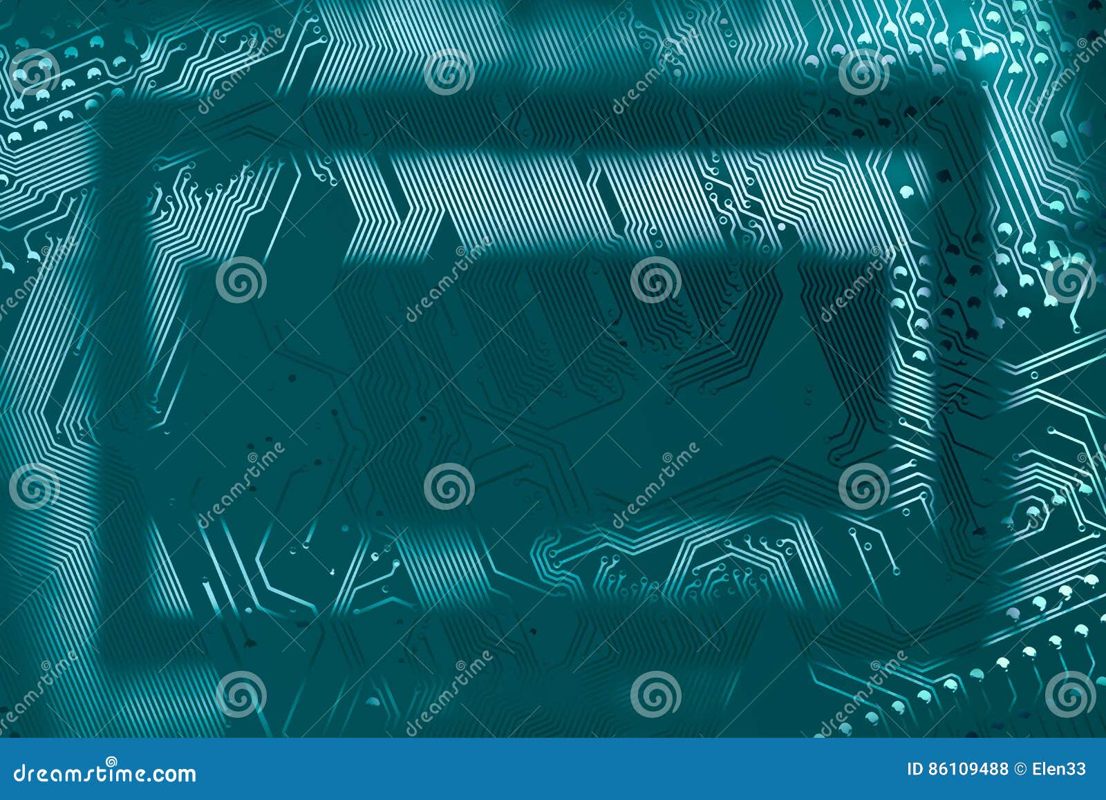 Circuit board frame stock illustration. Illustration of graphics - 86109488