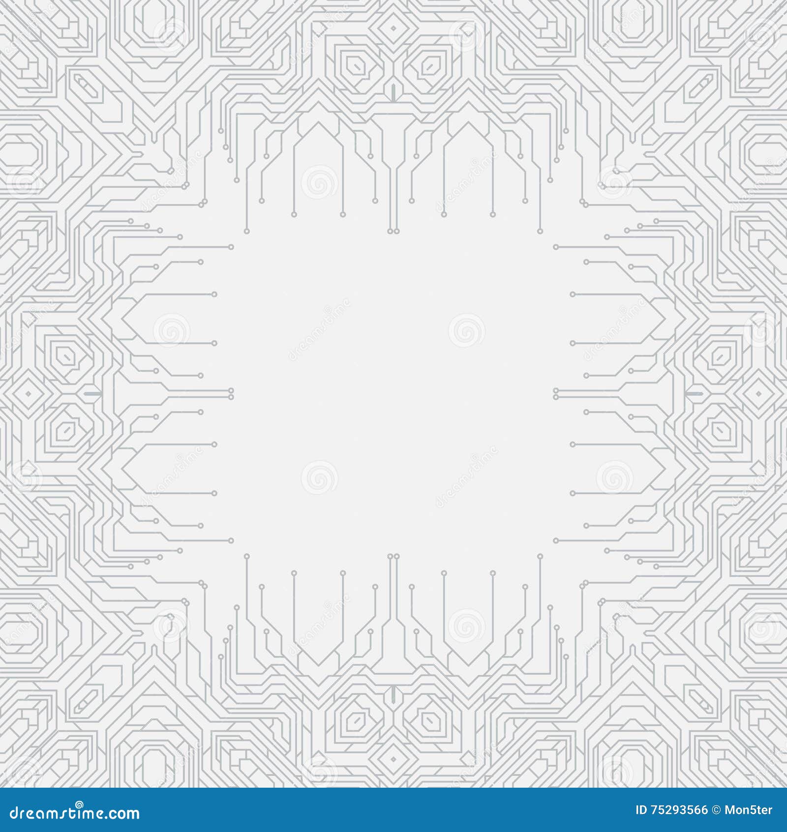 Circuit board frame. stock vector. Illustration of high - 75293566