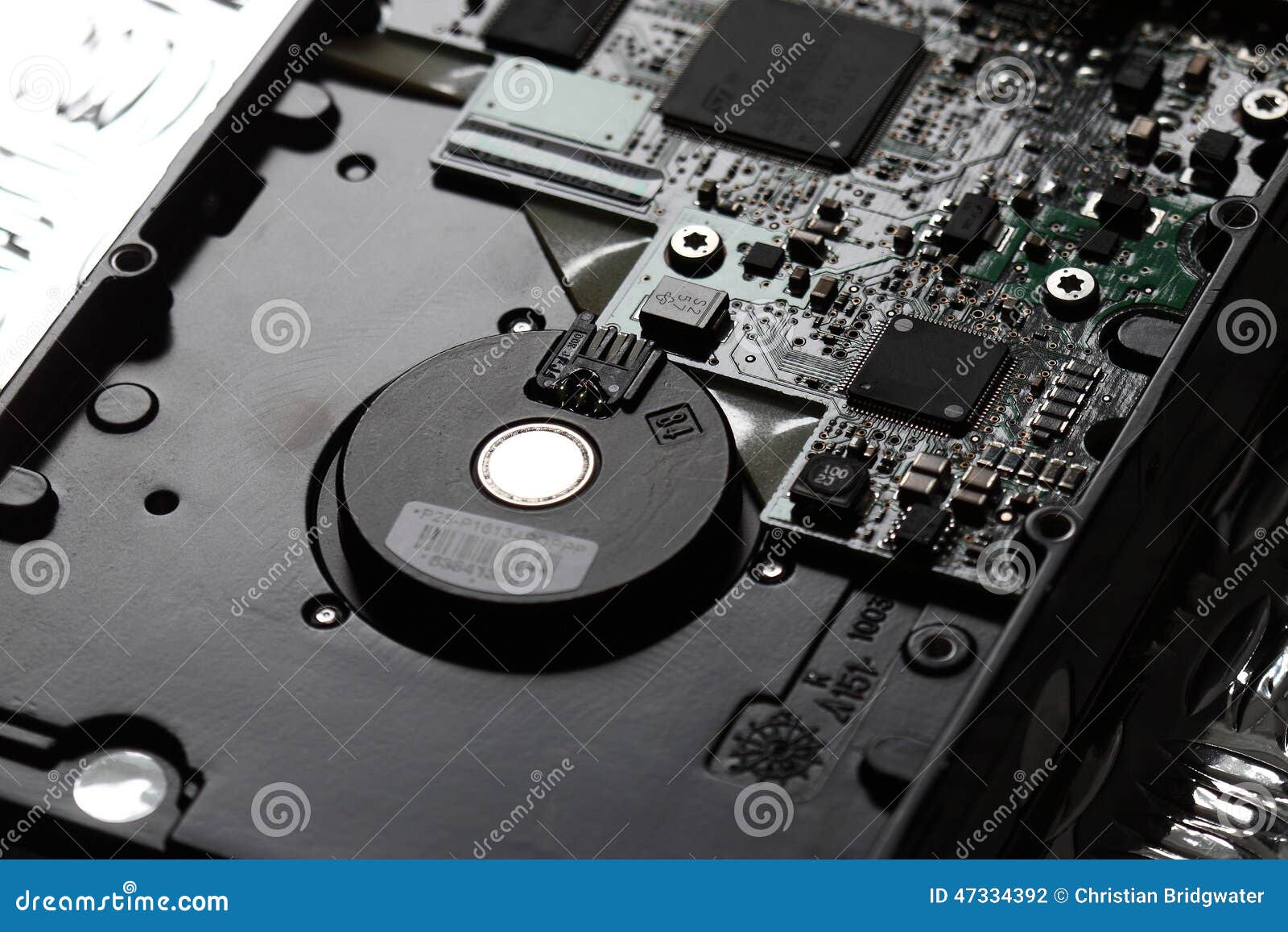 Circuit board hard drive stock photo. Image of device - 47334392