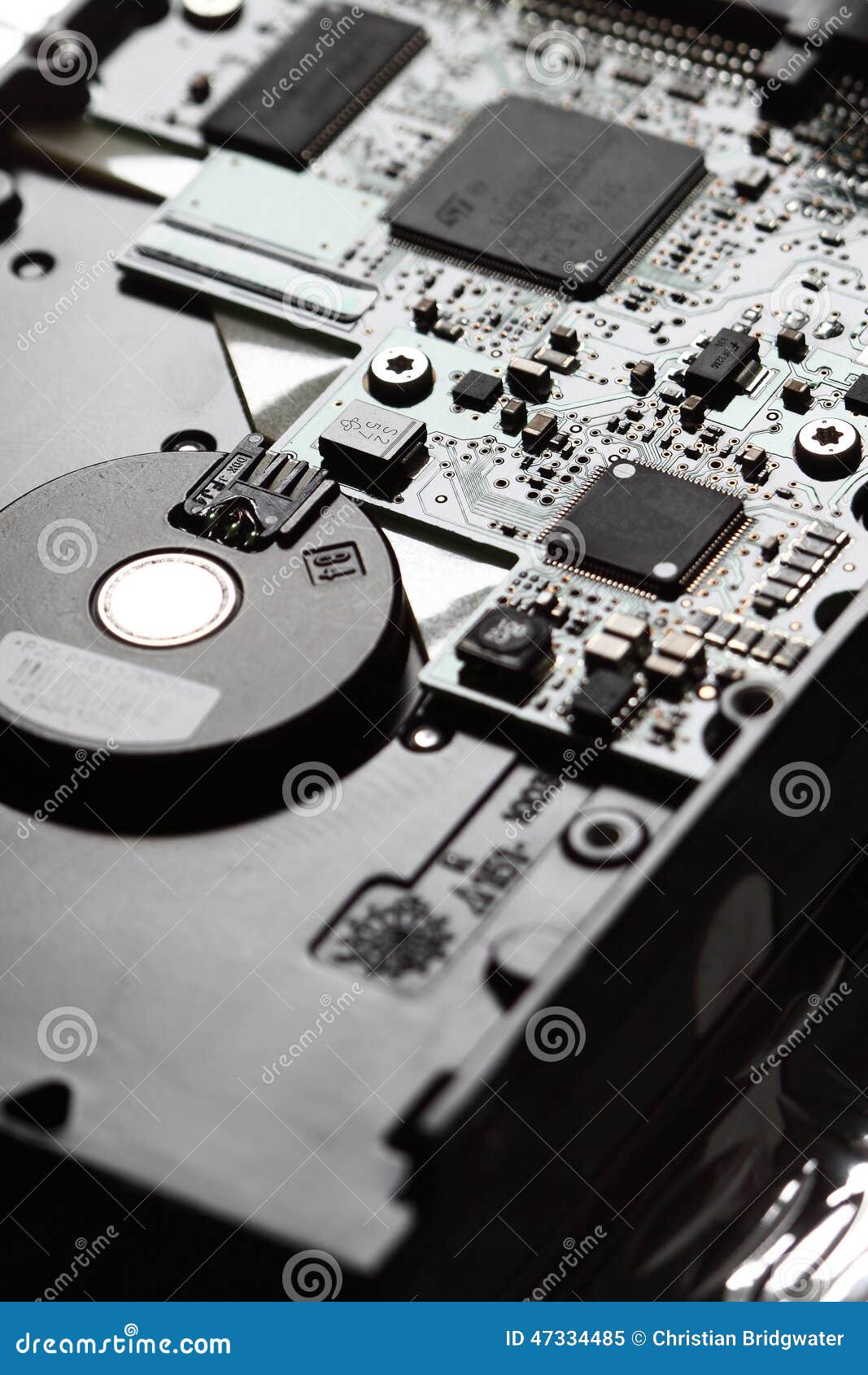 Circuit board hard drive stock image. Image of chip, laptop - 47334485