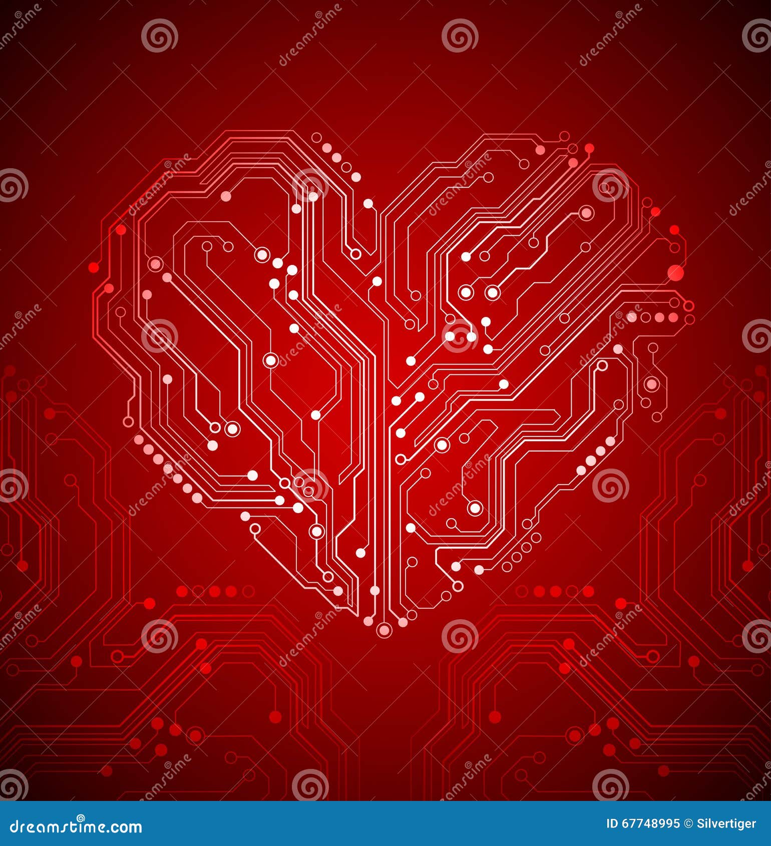 Circuit Board Heart Background Stock Illustrations – 361 Circuit Board ...