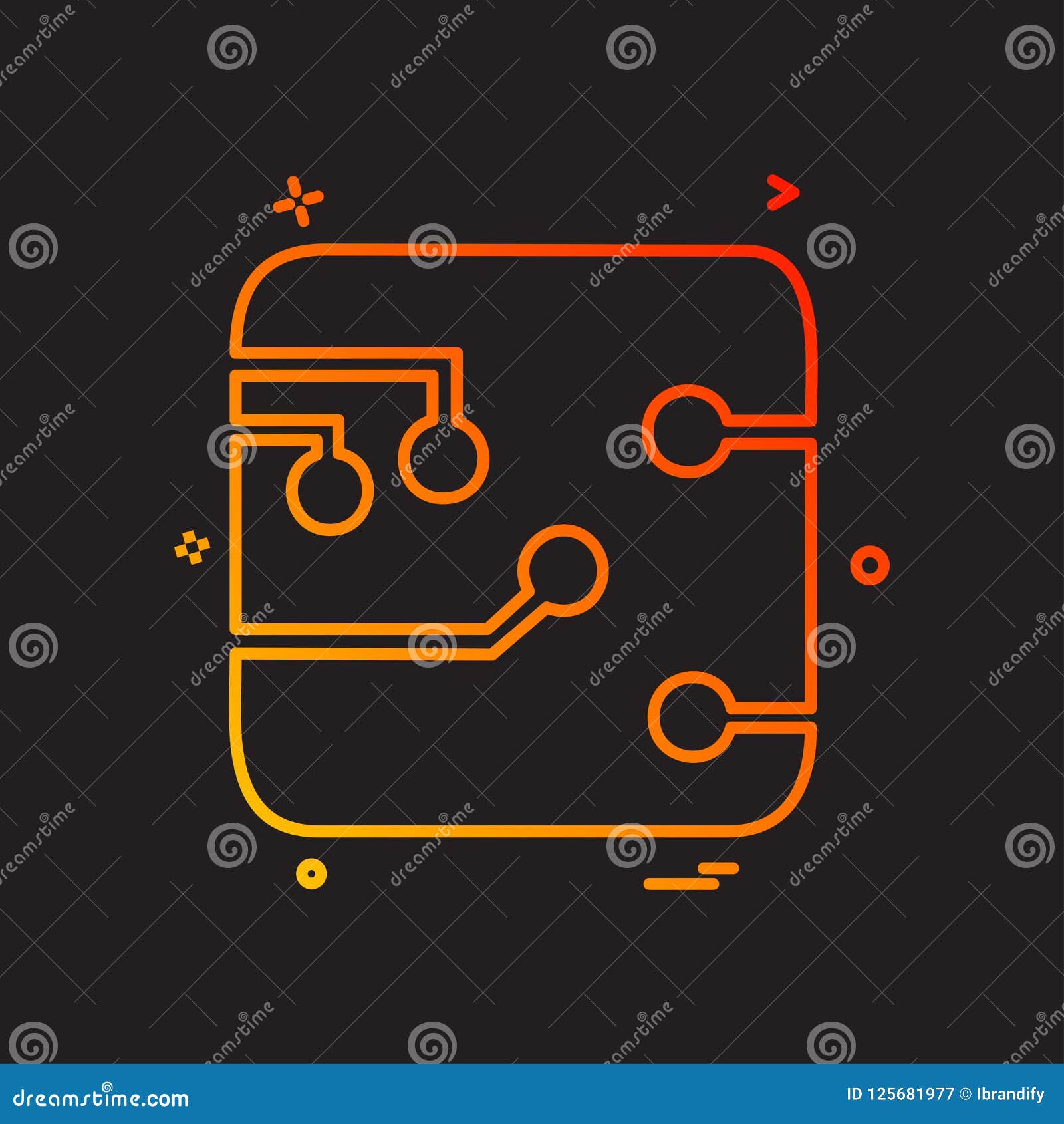 Circuit Board Icon Design Vector Stock Vector - Illustration of ...