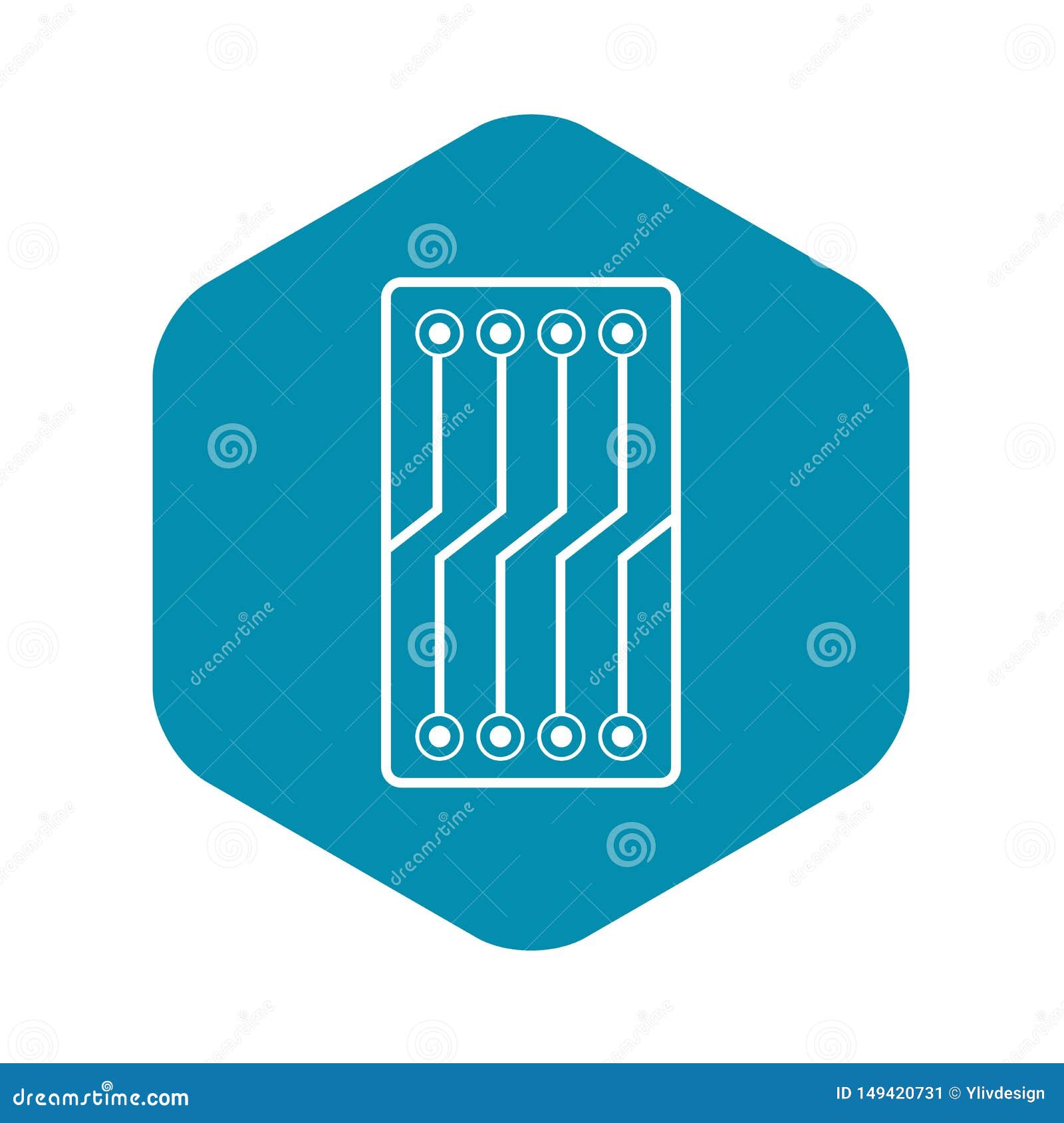 Circuit board icon simple stock vector. Illustration of device - 149420731