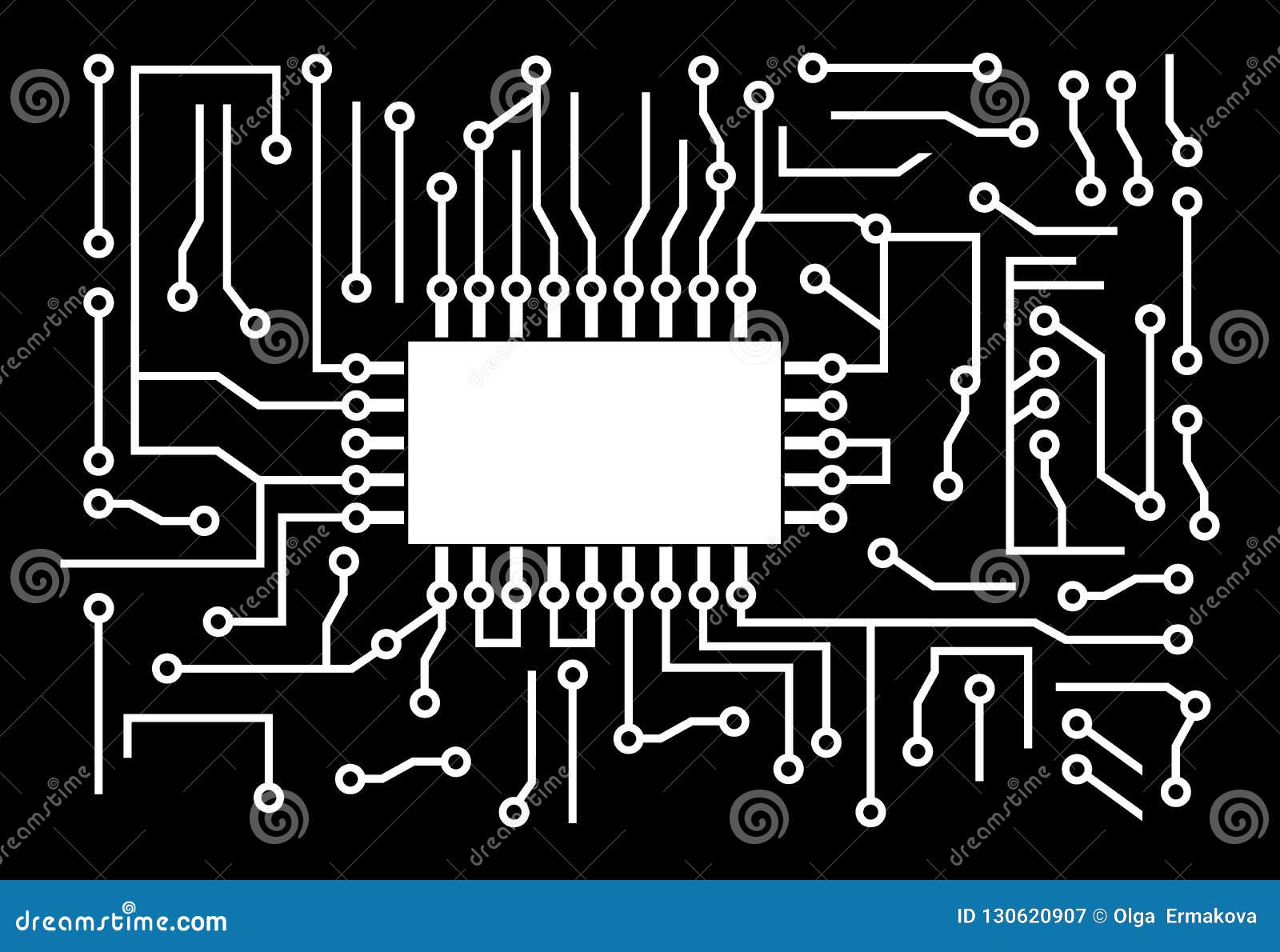 Circuit Board. Icon. Technologies Vector Stock Illustration Stock ...