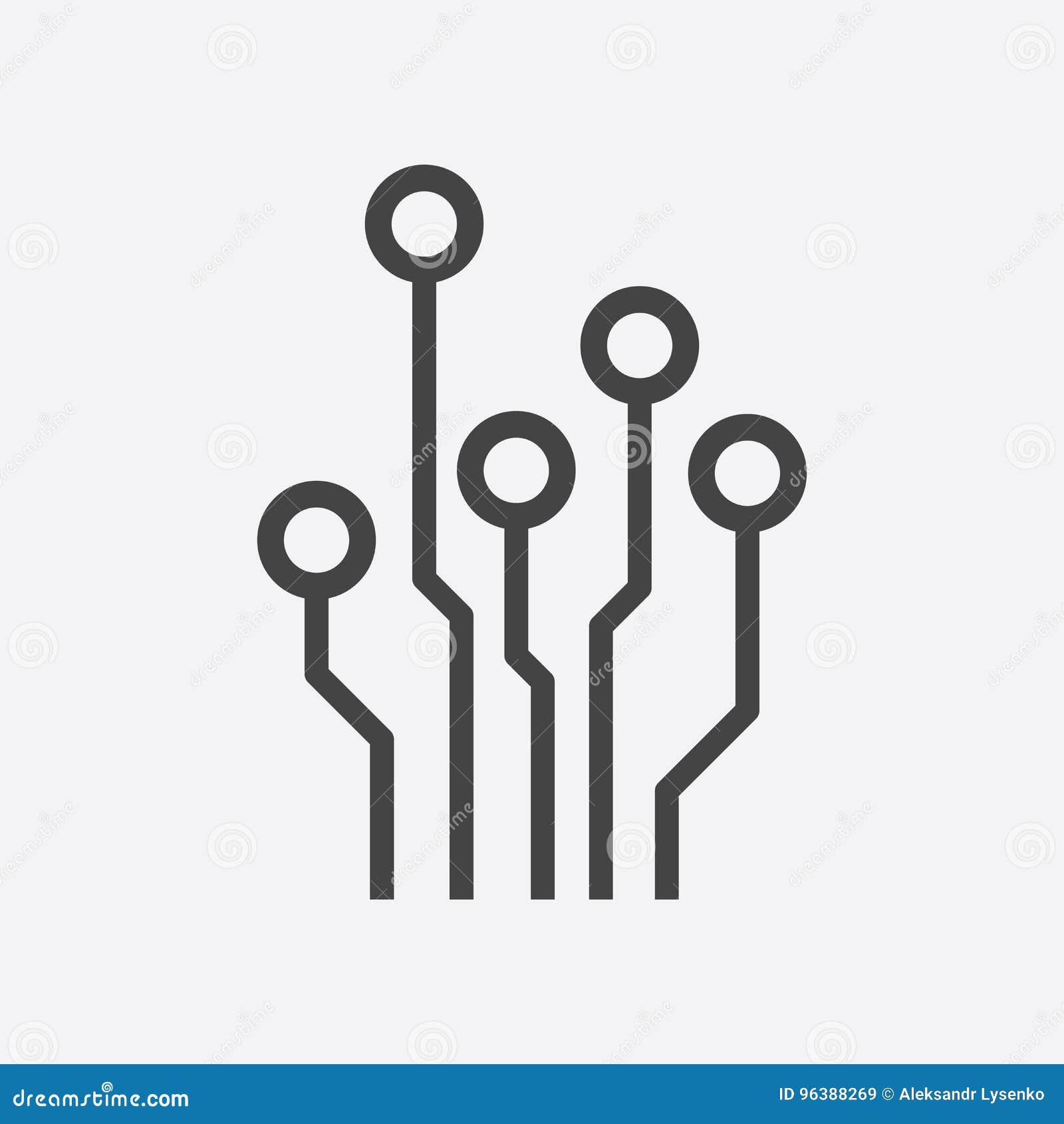 Circuit Board Icon. Technology Scheme Symbol Flat Vector Illustration ...