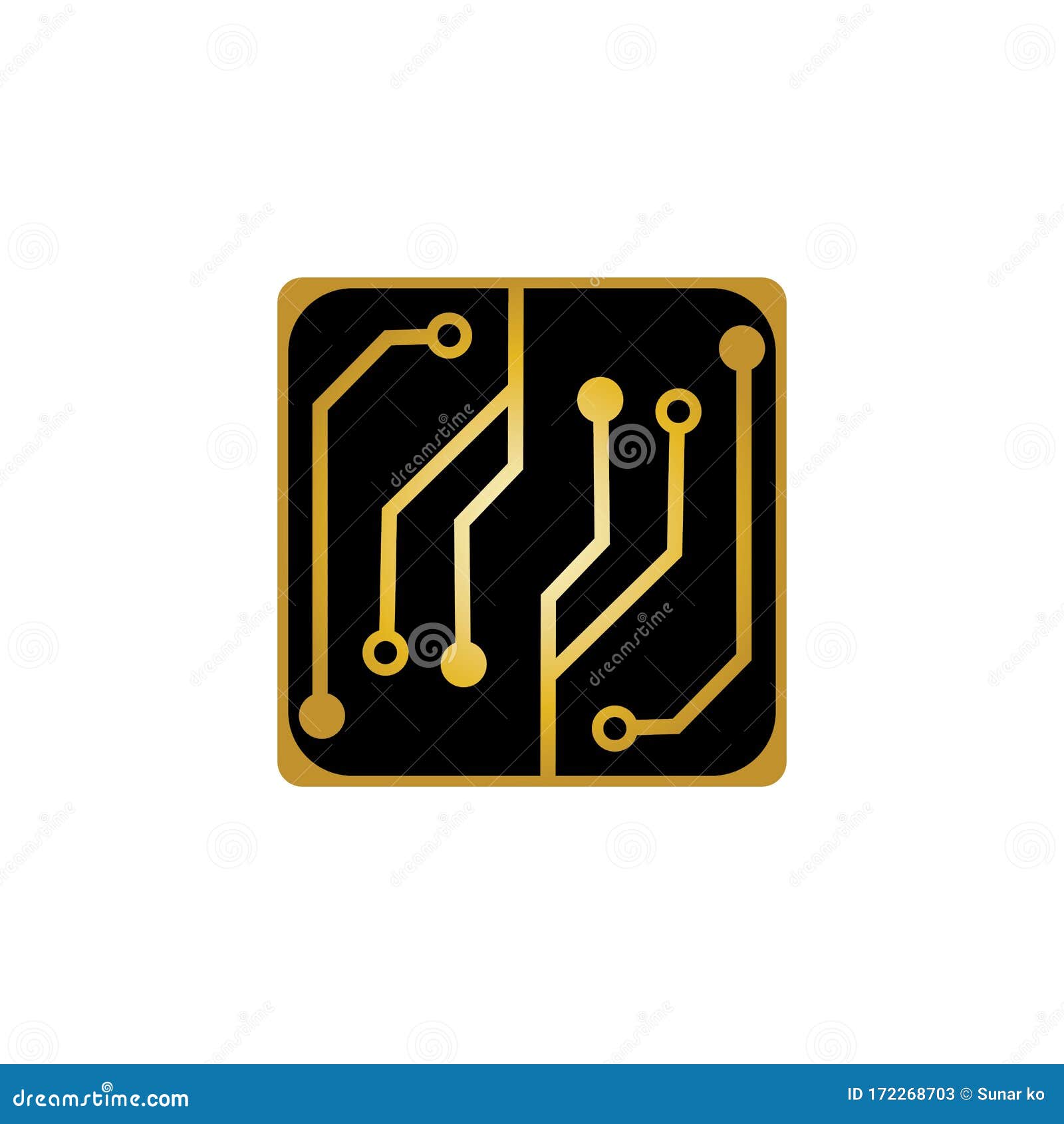 Circuit Board Icon Vector Illustration Logo Template Stock Vector ...