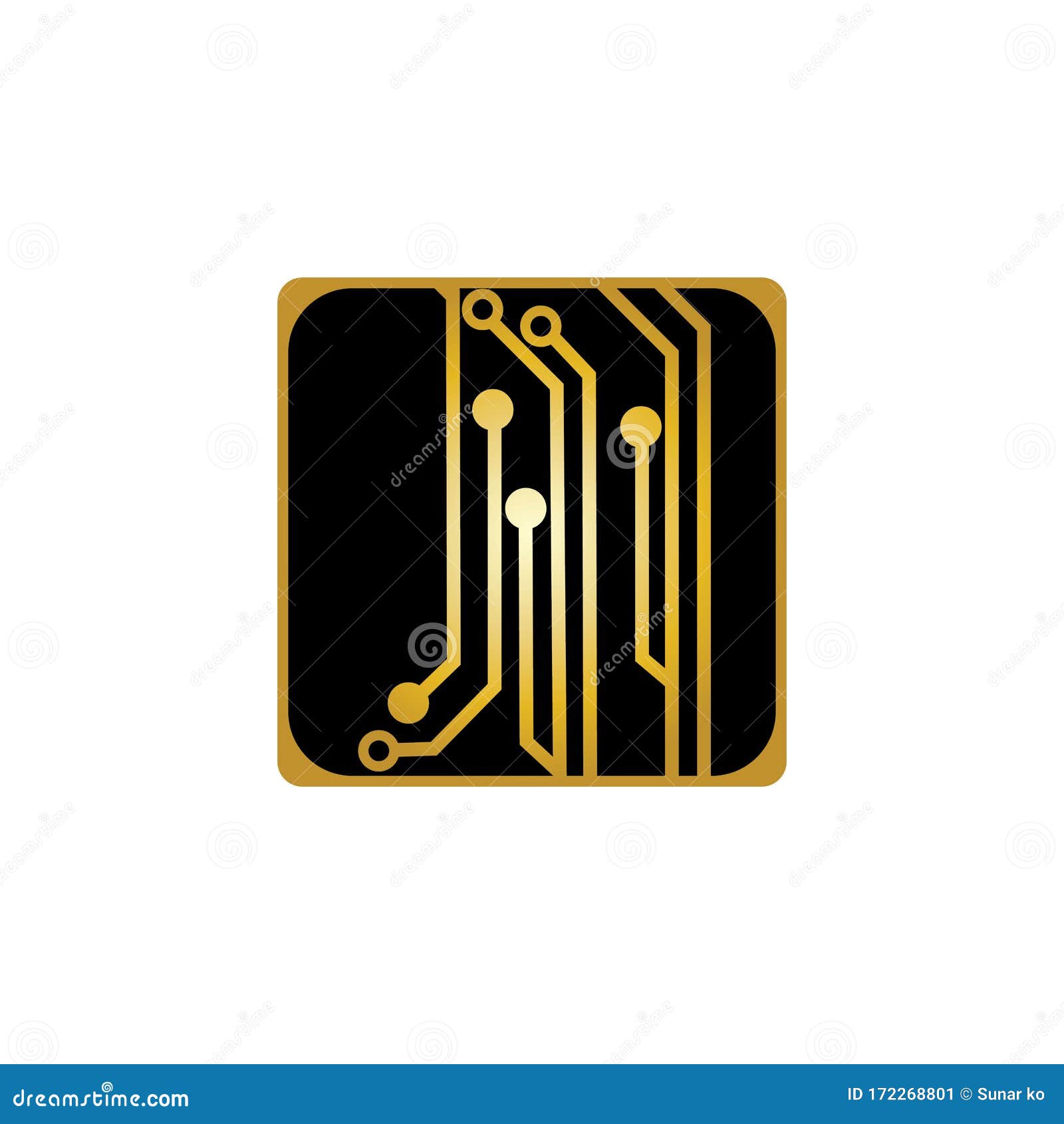 Circuit Board Icon Vector Illustration Logo Template Stock Vector ...