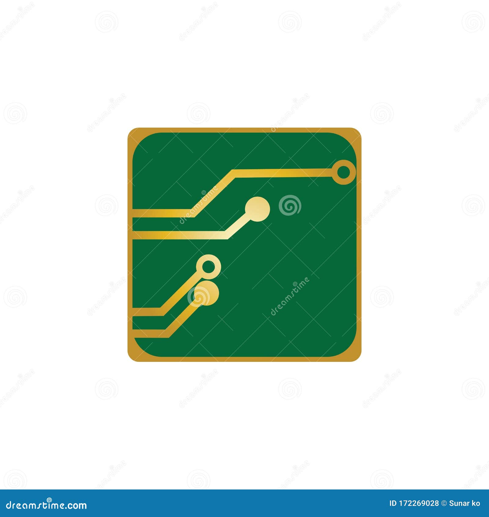Circuit Board Icon Vector Illustration Logo Template Stock Vector ...