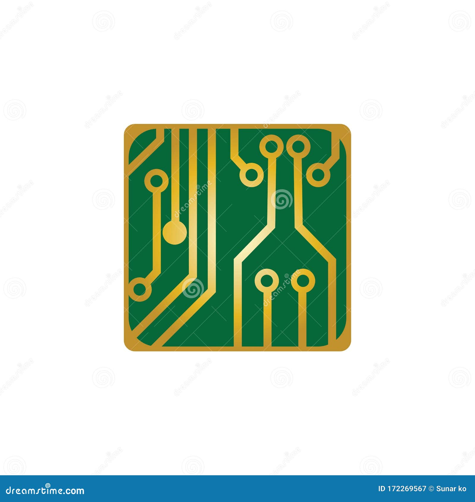 Circuit Board Icon Vector Illustration Logo Template Stock Vector ...