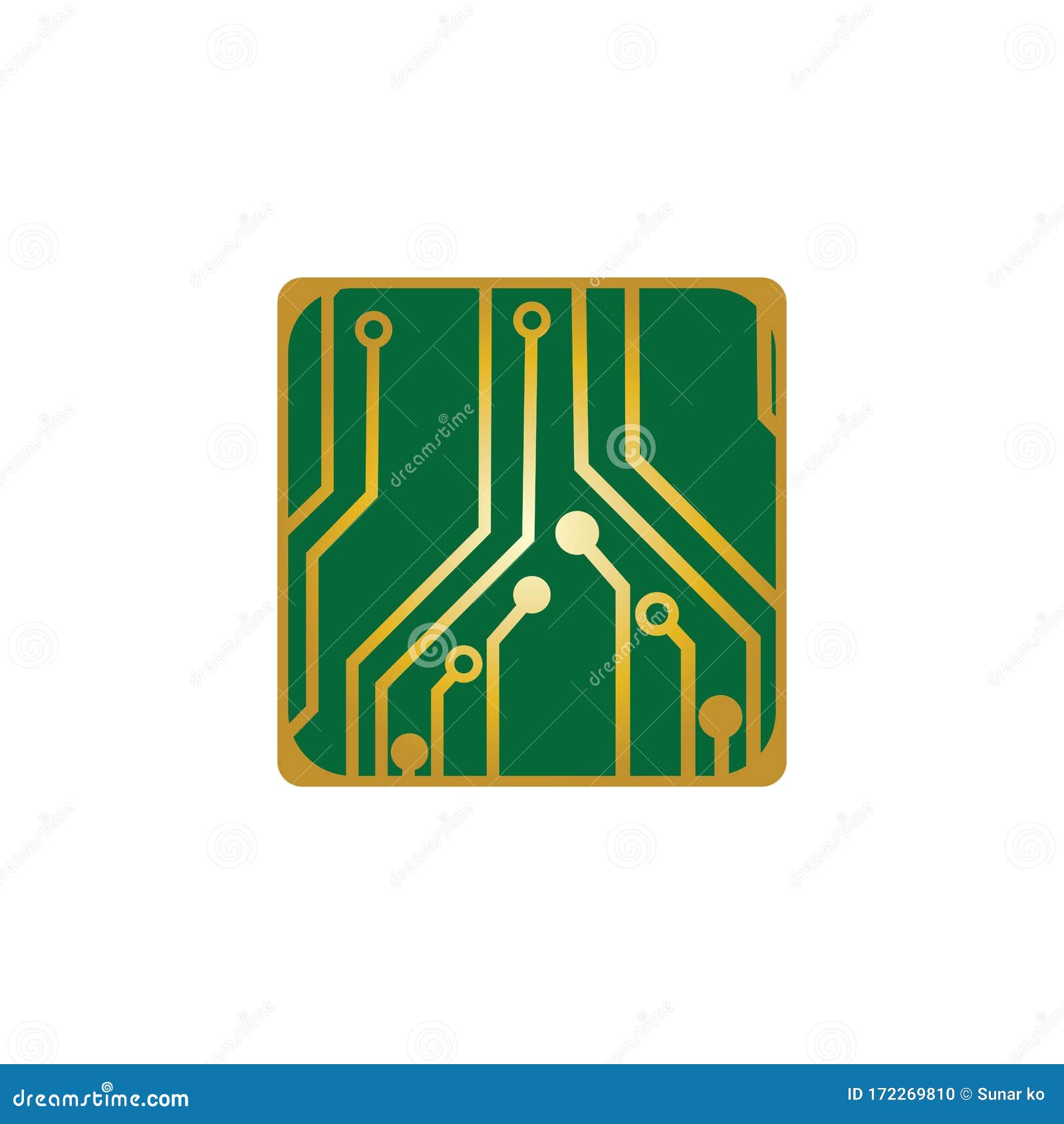 Circuit Board Icon Vector Illustration Logo Template Stock Vector ...