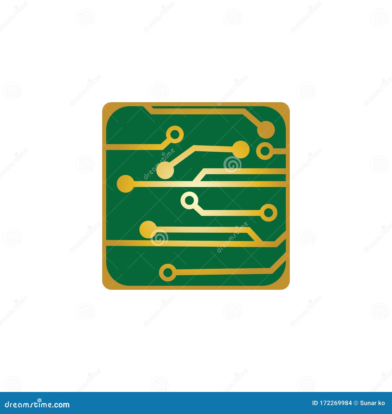 Circuit Board Icon Vector Illustration Logo Template Stock Vector ...