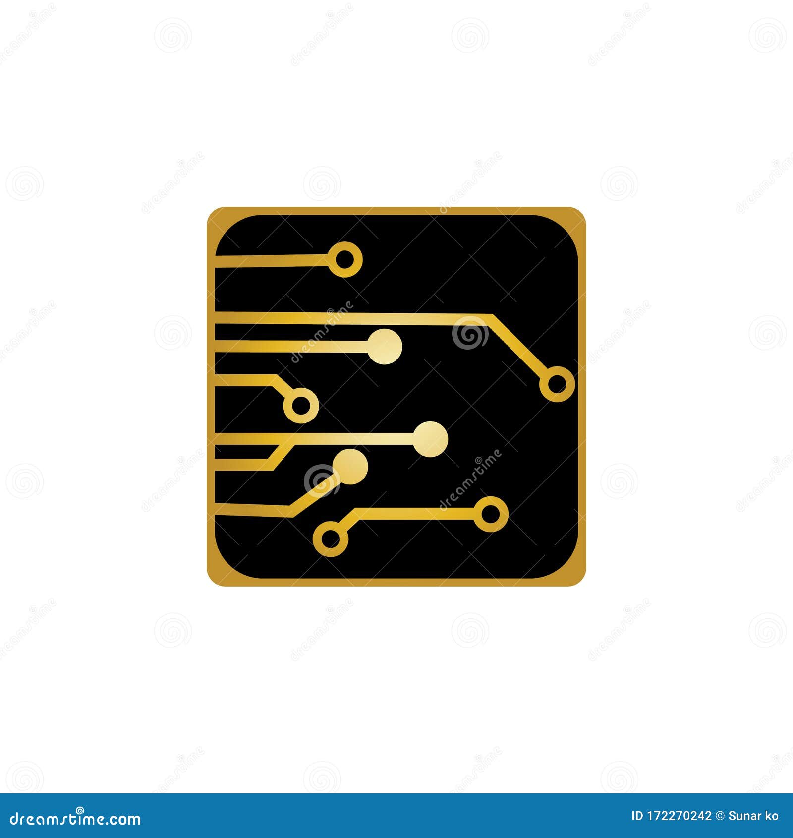 Circuit Board Icon Vector Illustration Logo Template Stock Vector ...