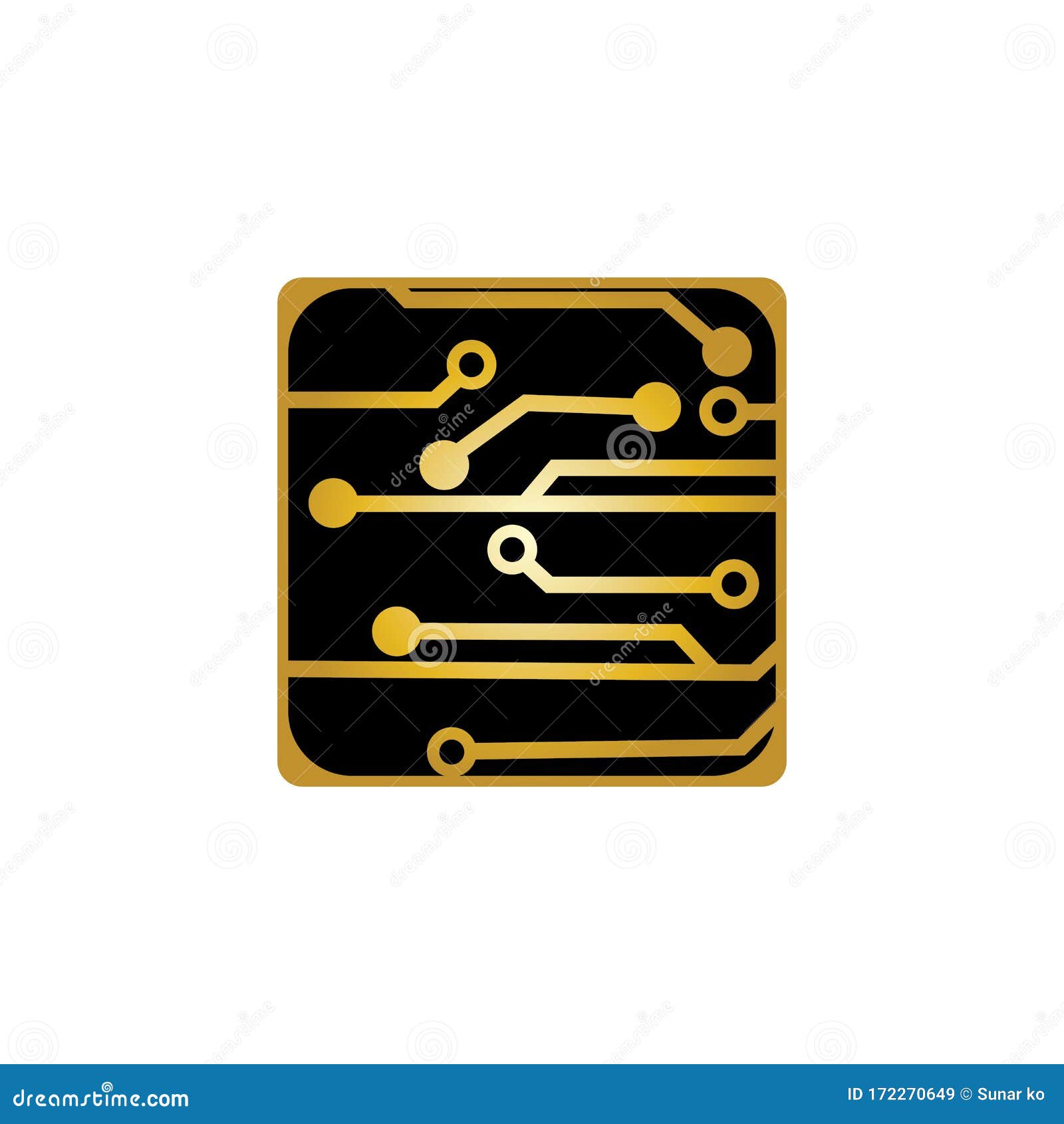 Circuit Board Icon Vector Illustration Logo Template Stock Vector ...
