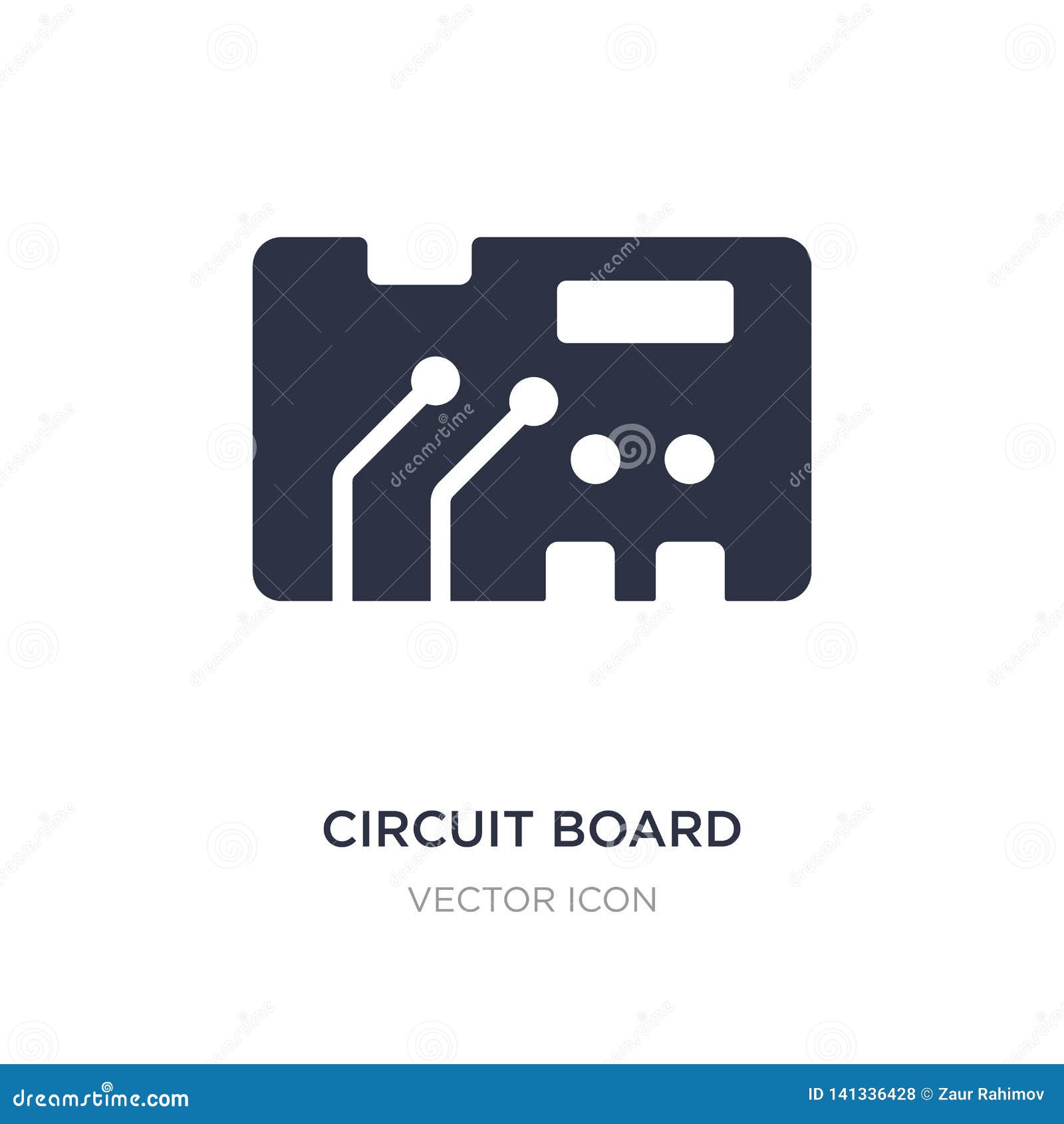 Circuit Board Icon on White Background. Simple Element Illustration ...