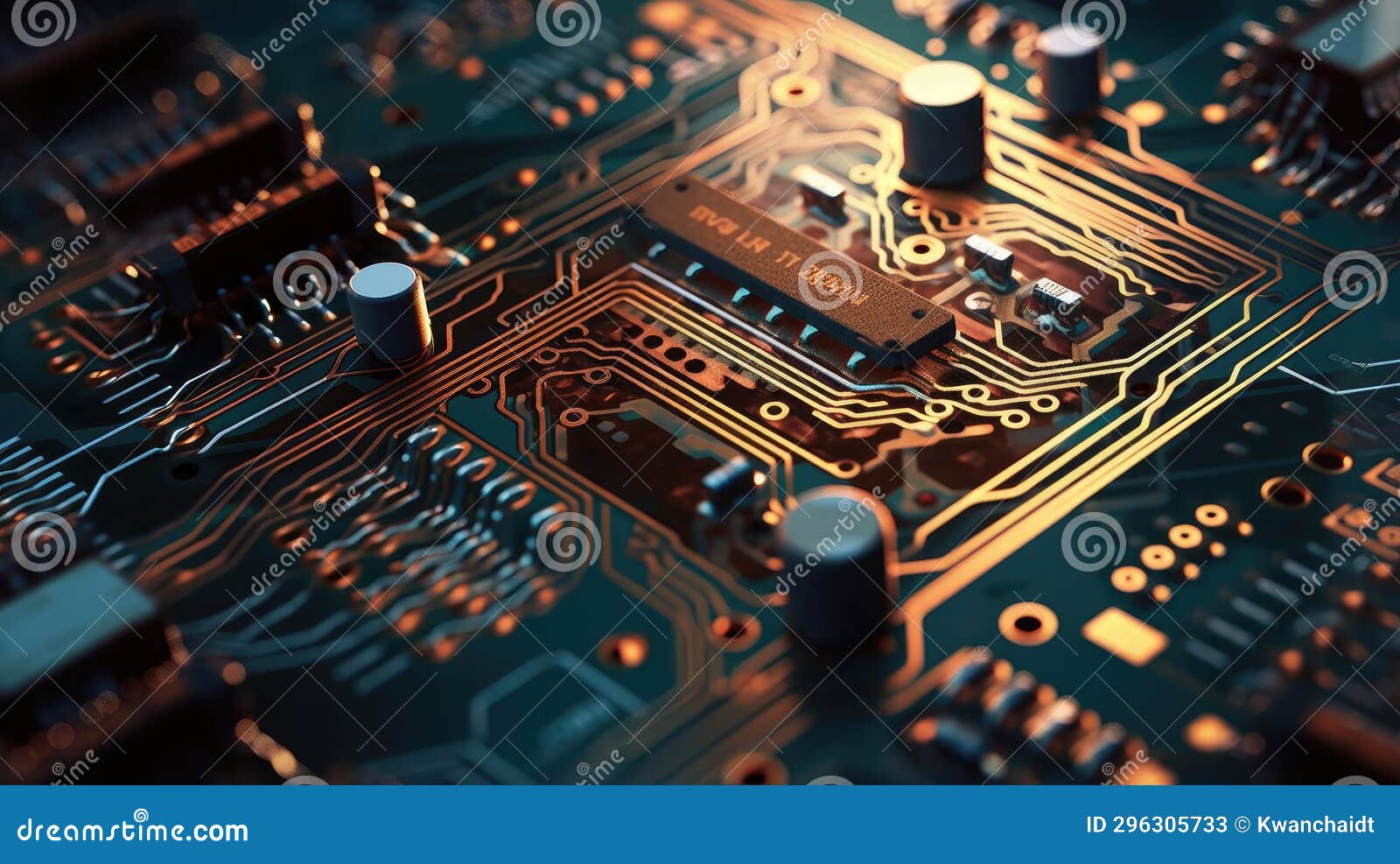 A Circuit Board with Interconnected Components, Symbolizing the ...