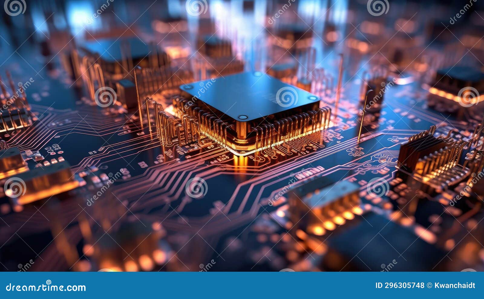 A Circuit Board with Interconnected Components, Symbolizing the ...