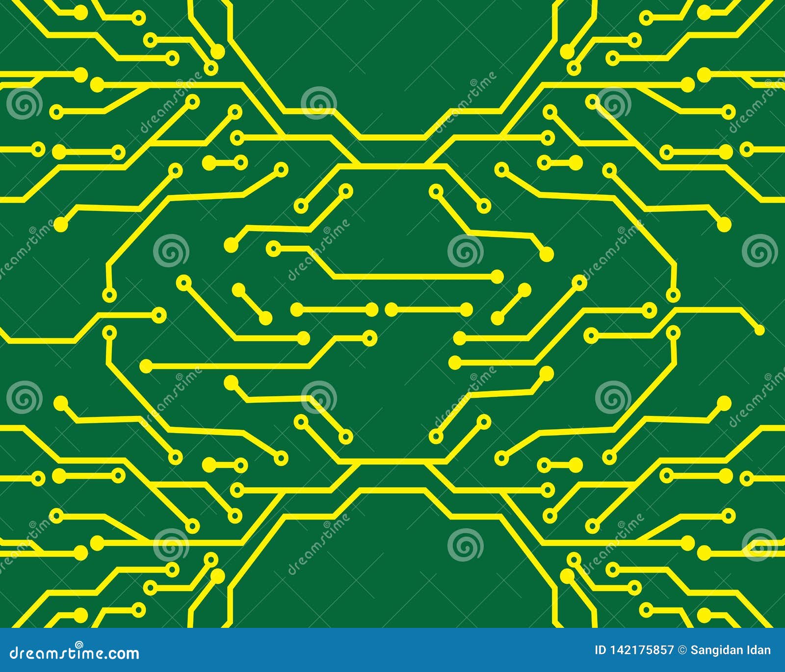 Circuit Board Line Background Concept Design Illustration Stock Vector ...