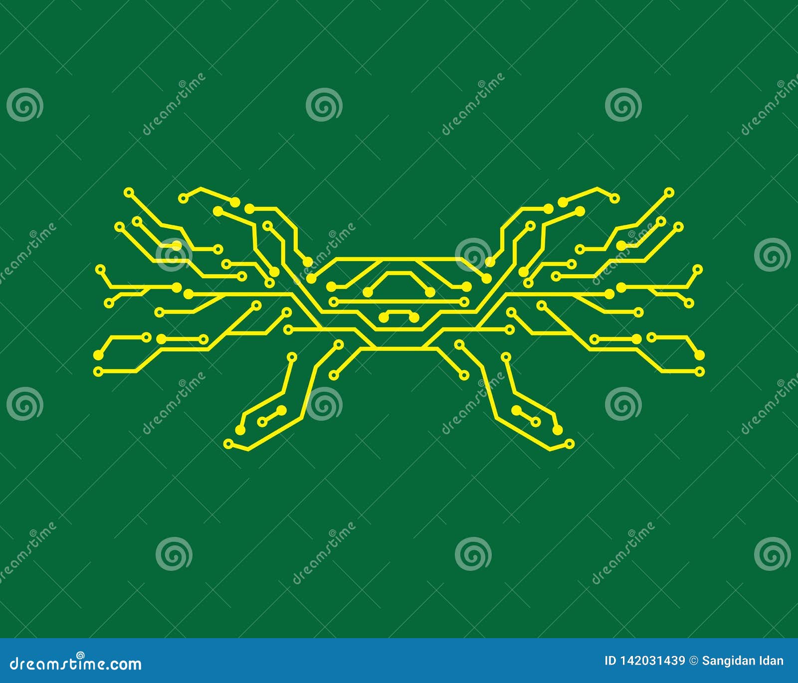 Circuit Board Line Concept Design Illustration Stock Vector ...