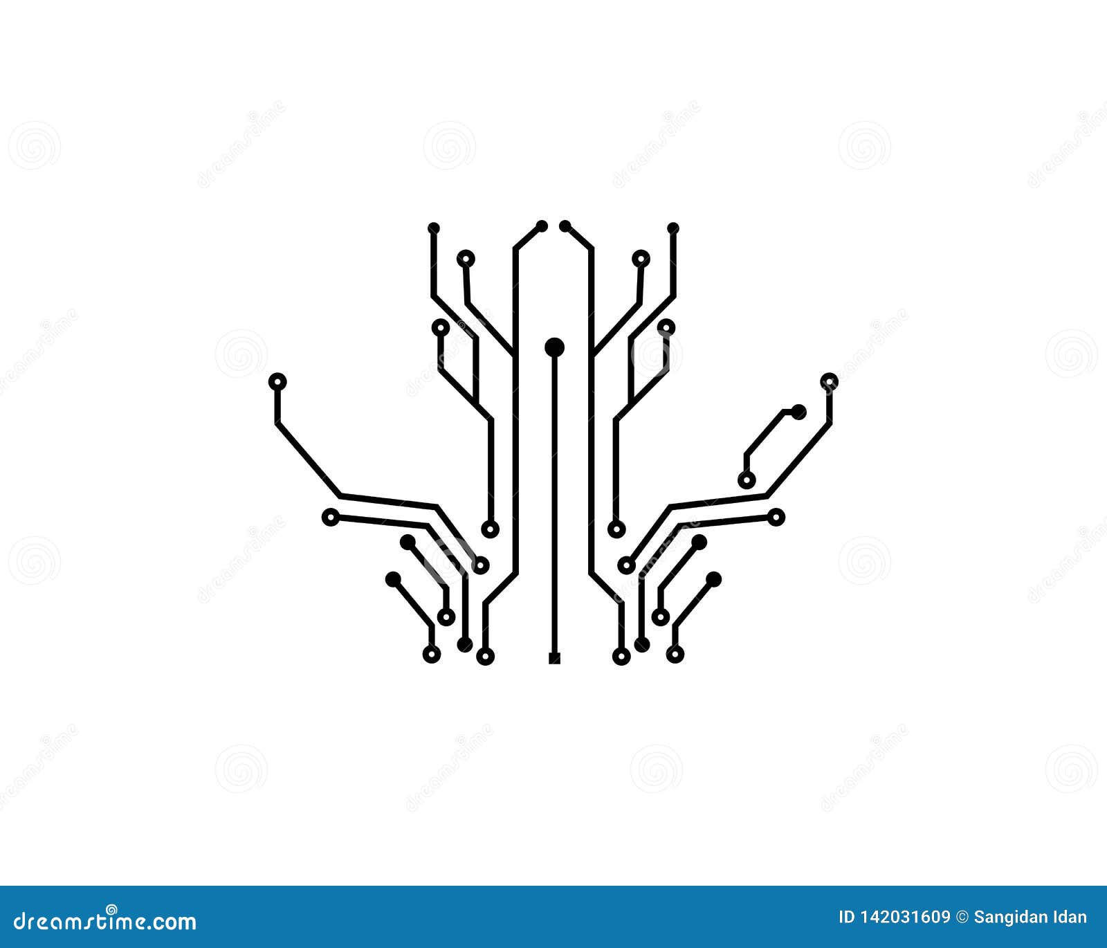 Circuit Board Line Concept Design Illustration Stock Vector ...