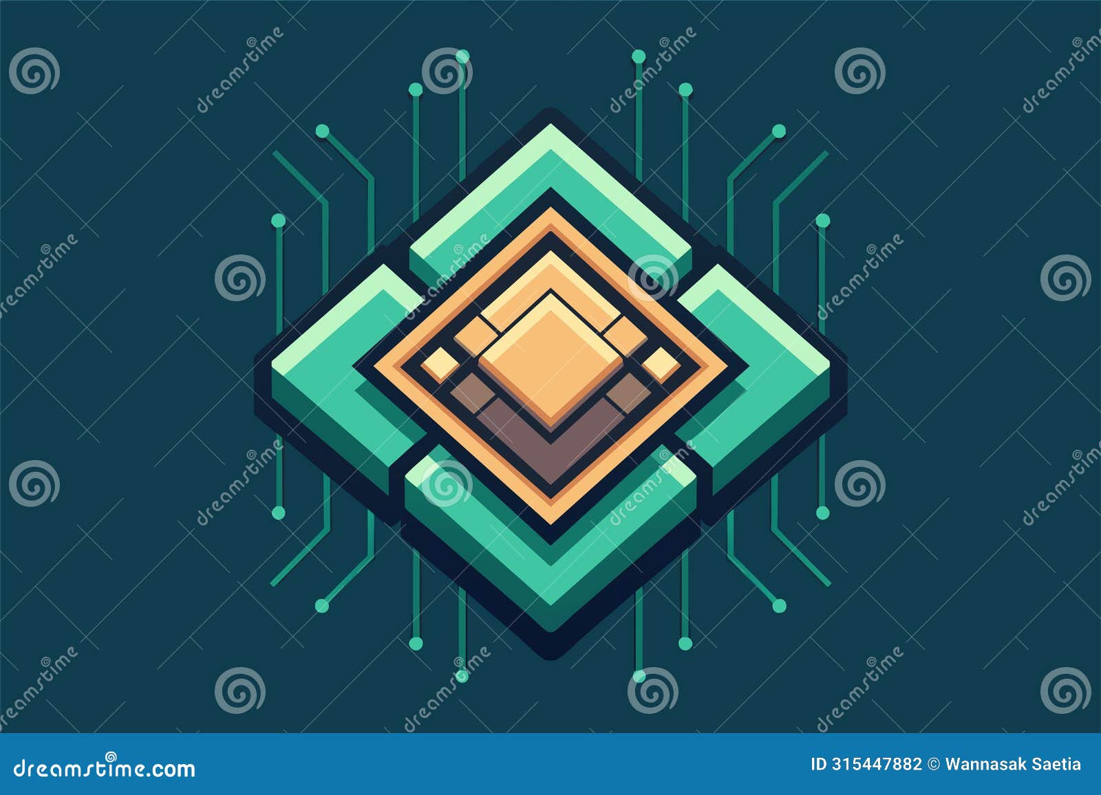 Circuit Board Logo Design Template. Stock Illustration - Illustration ...