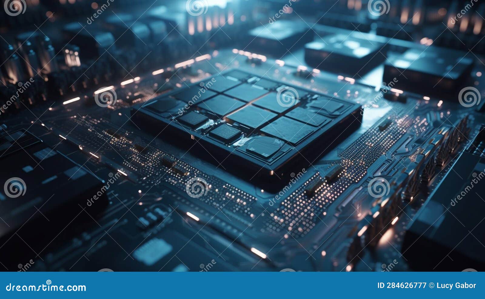 Colorful Wall Circuit Texture Image. 3D Effect Stock Illustration ...