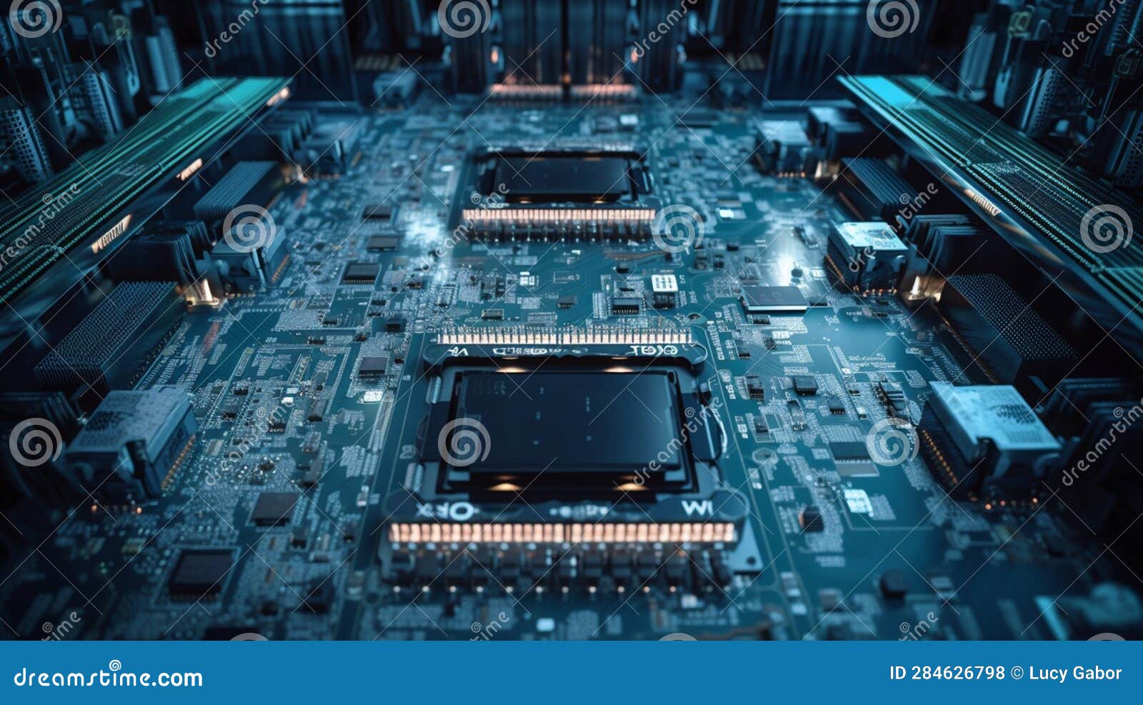 Colorful Wall Circuit Texture Image. 3D Effect Stock Illustration ...