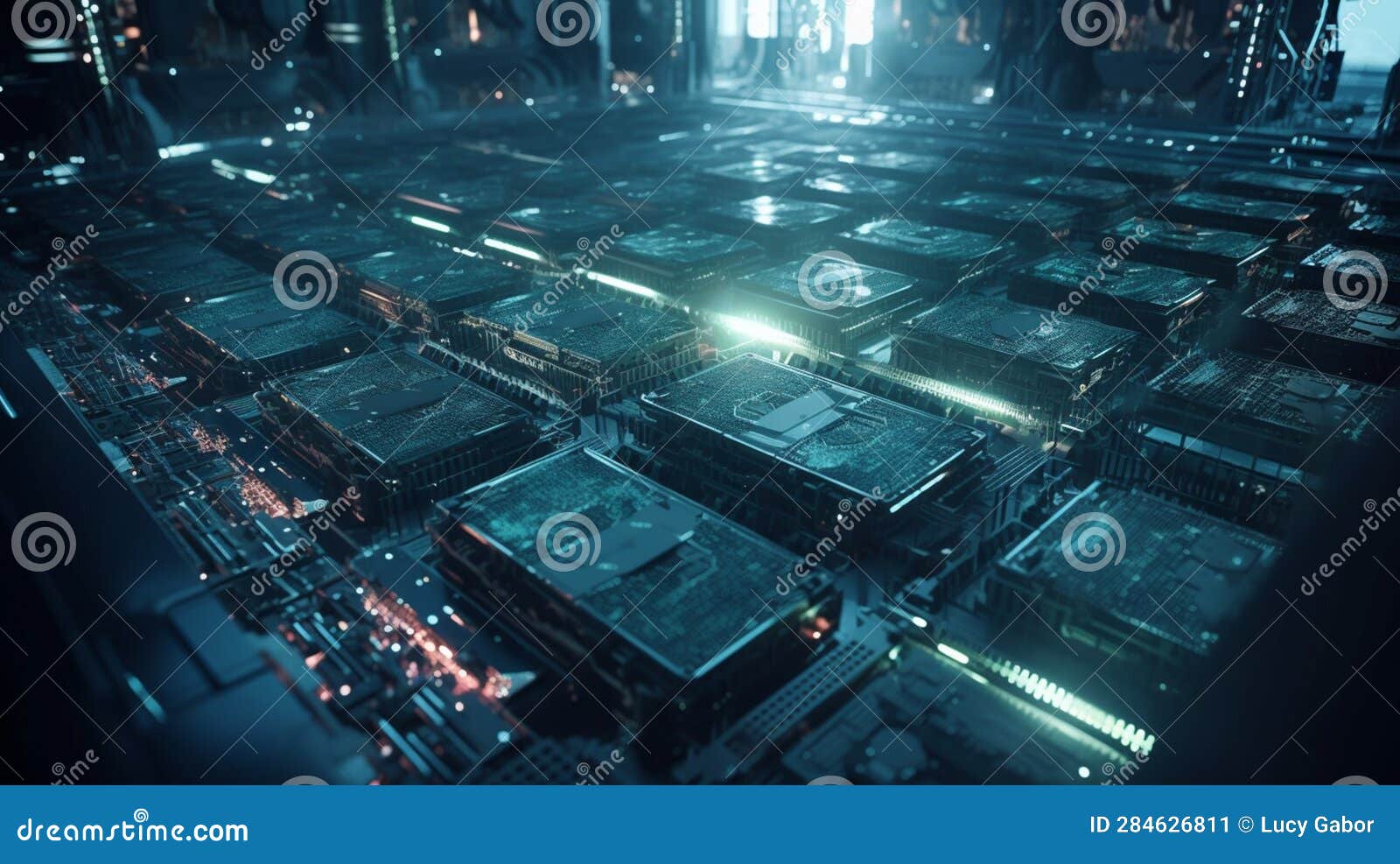 Colorful Wall Circuit Texture Image. 3D Effect Stock Illustration ...