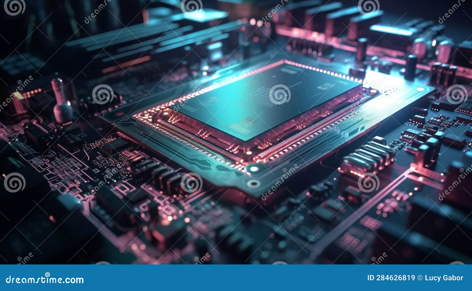 Colorful Wall Circuit Texture Image. 3D Effect Stock Illustration ...