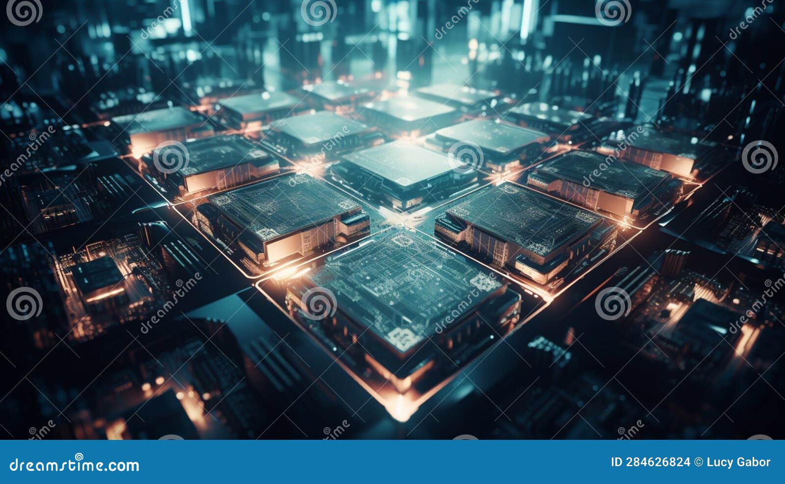 Colorful Wall Circuit Texture Image. 3D Effect Stock Illustration ...