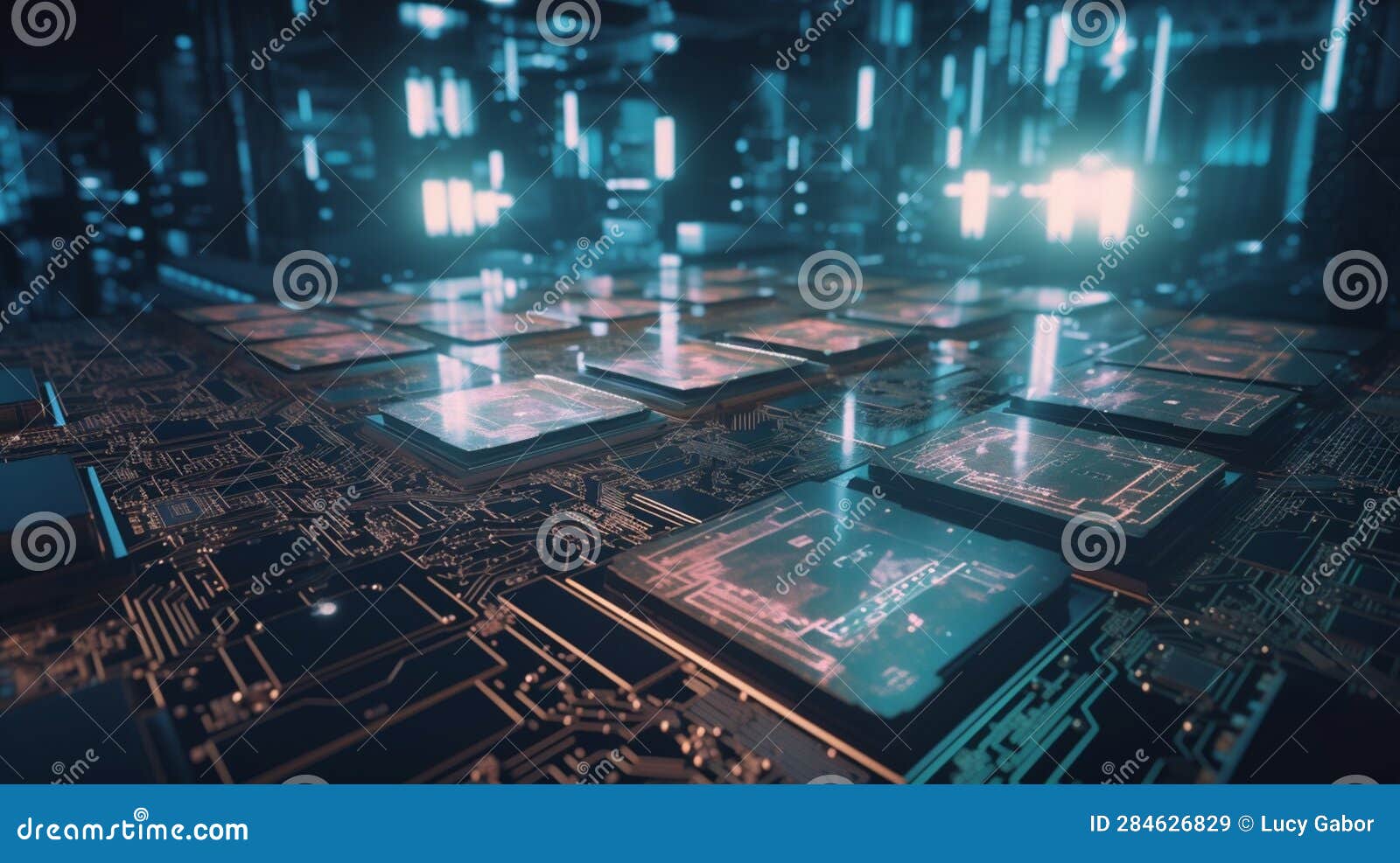 Colorful Wall Circuit Texture Image. 3D Effect Stock Illustration ...