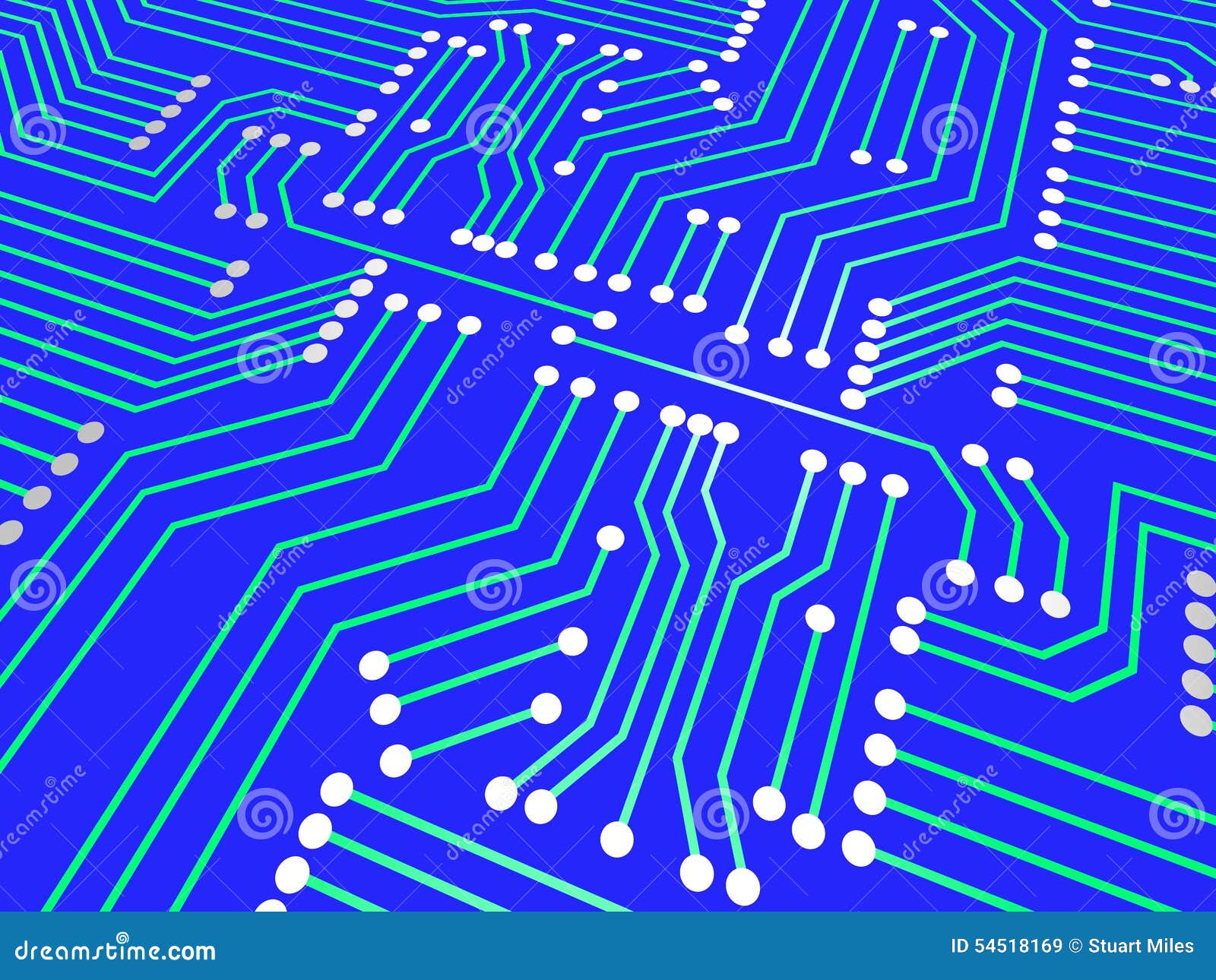 Circuit Board Means Hi Tech and Hi-Tech Stock Illustration ...