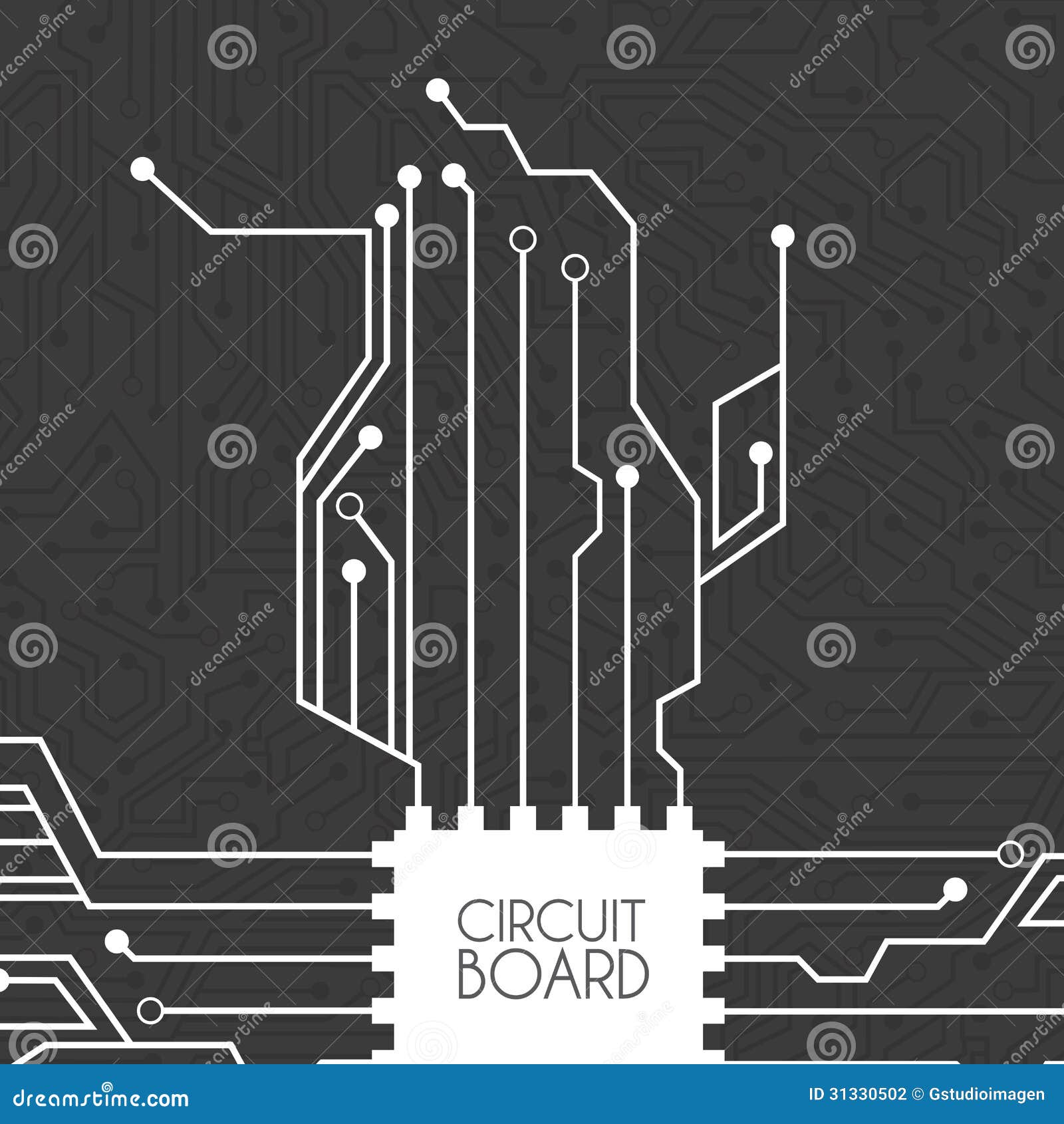 Circuit board stock vector. Illustration of electricity - 31330502