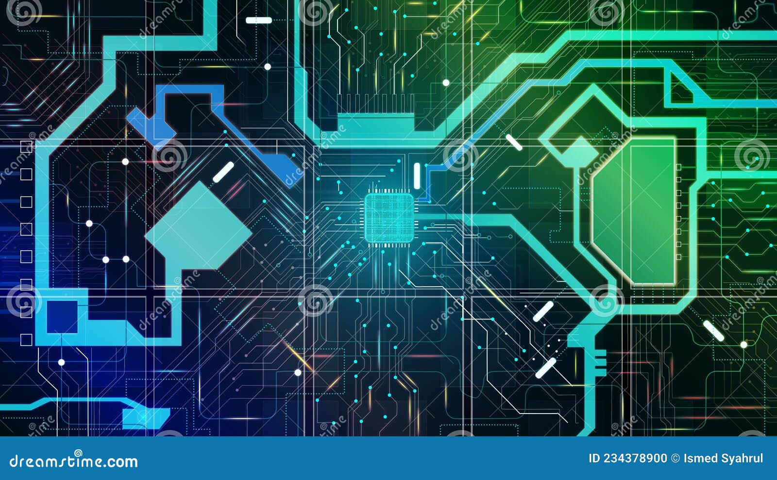 Circuit Board Panel. High Technology. Electric Wire Connection ...