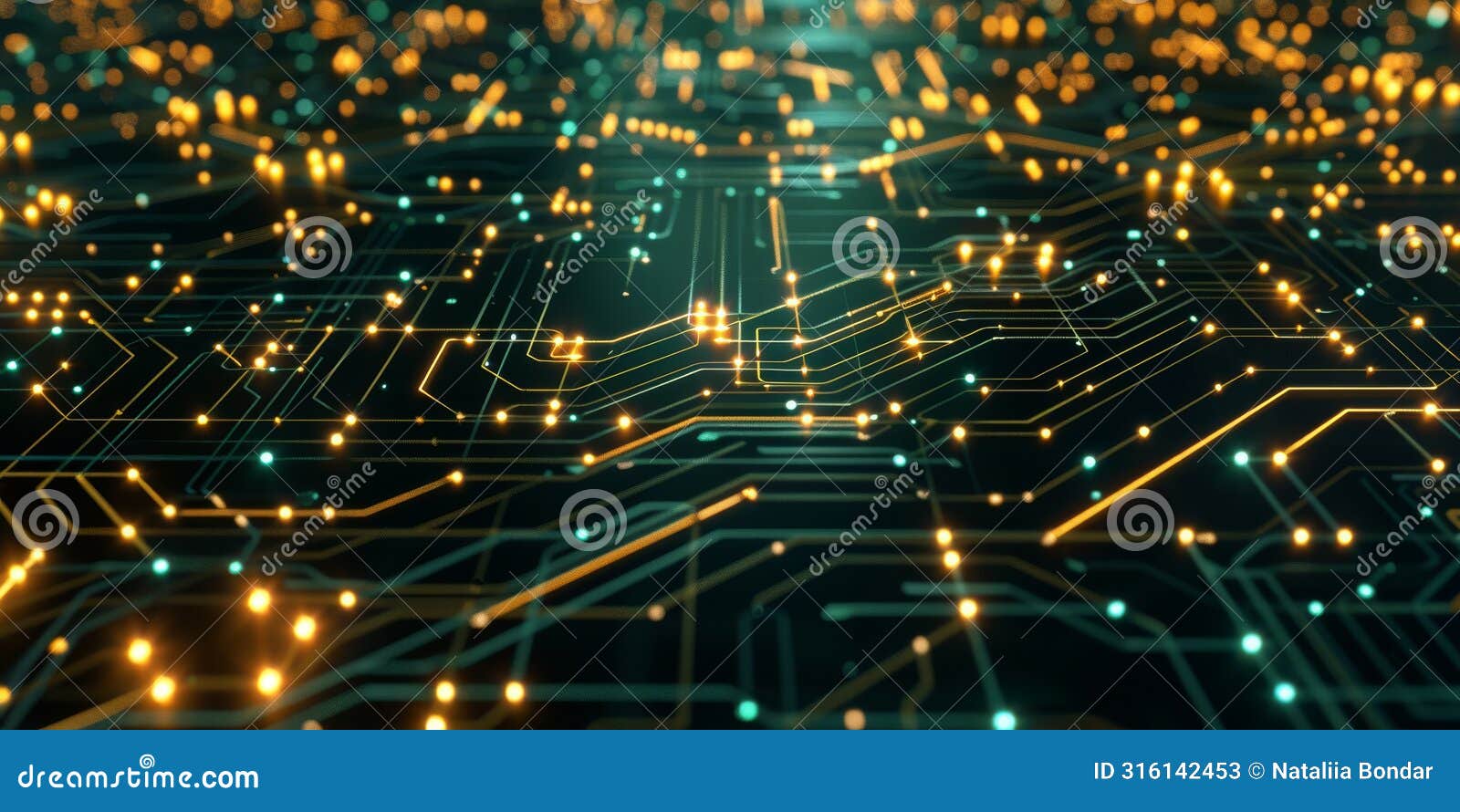 Circuit Board Pattern, Complex Technology Network. Cyber Background ...